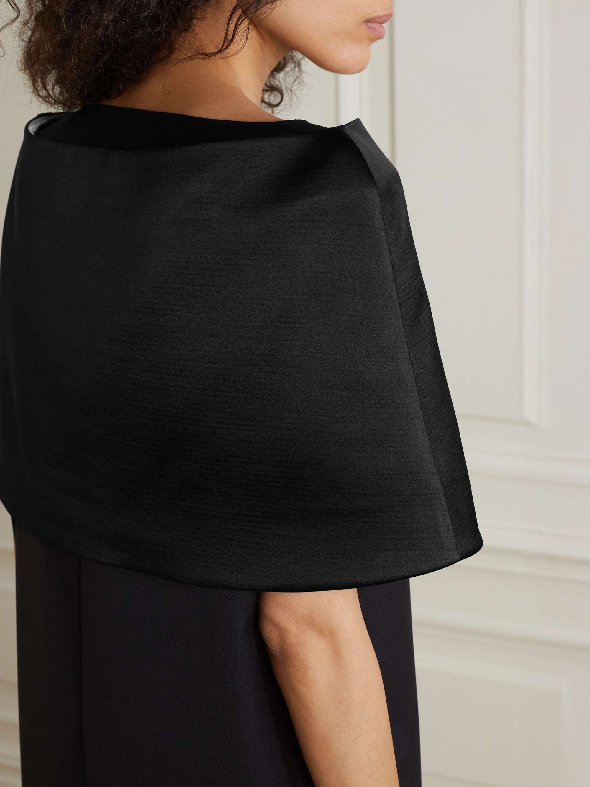 THE ROW Mabel hammered wool and silk-blend satin cape | NET-A-PORTER