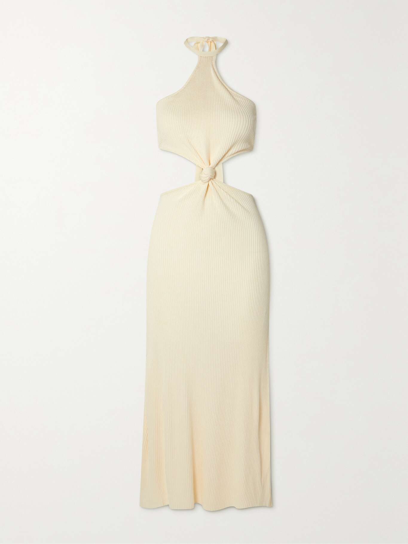 CULT GAIA Cameron cutout ribbed-knit halterneck midi dress | NET-A-PORTER