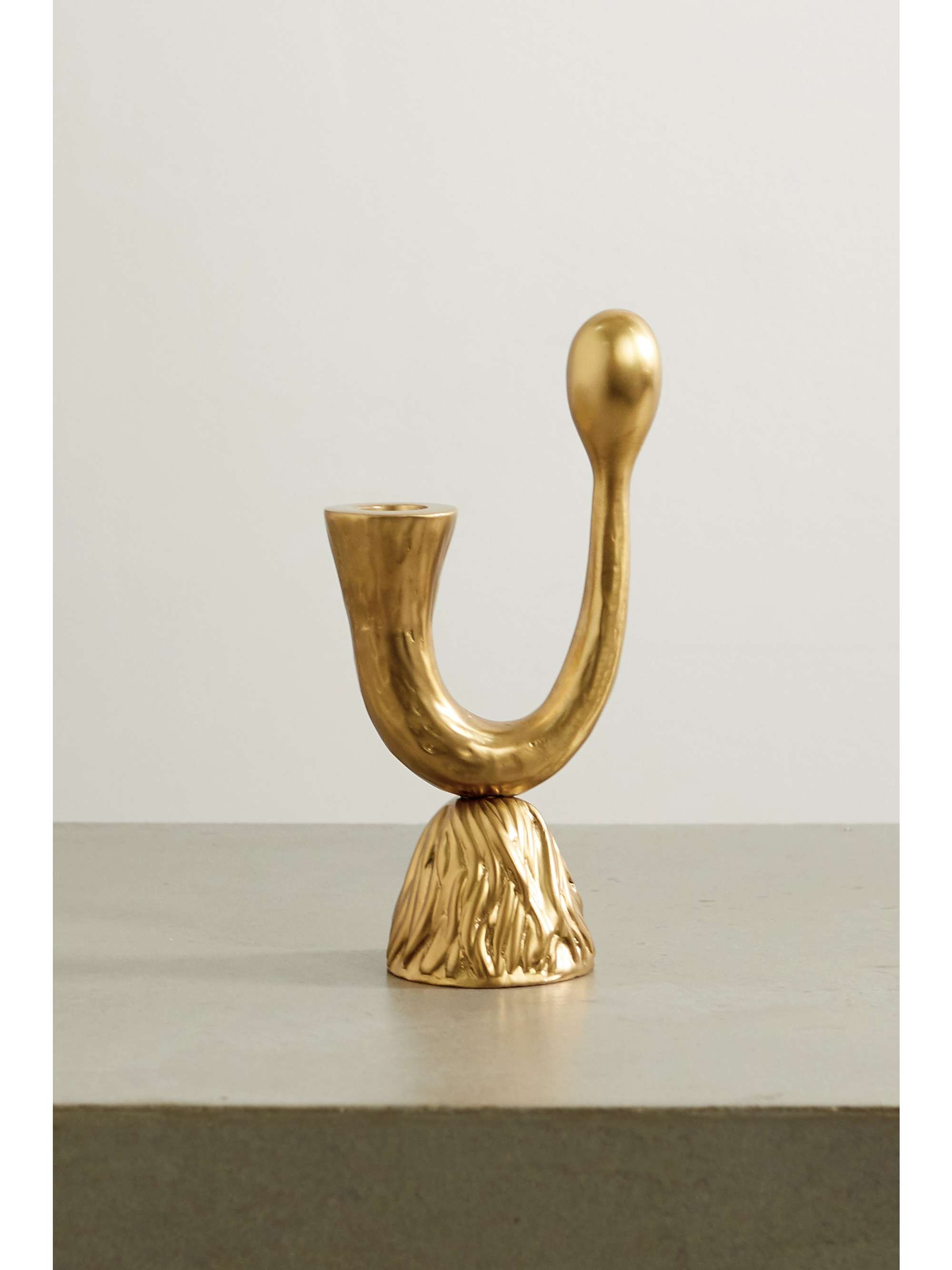 L'OBJET + Haas Brothers Horn bronze-tone candlestick | NET-A-PORTER