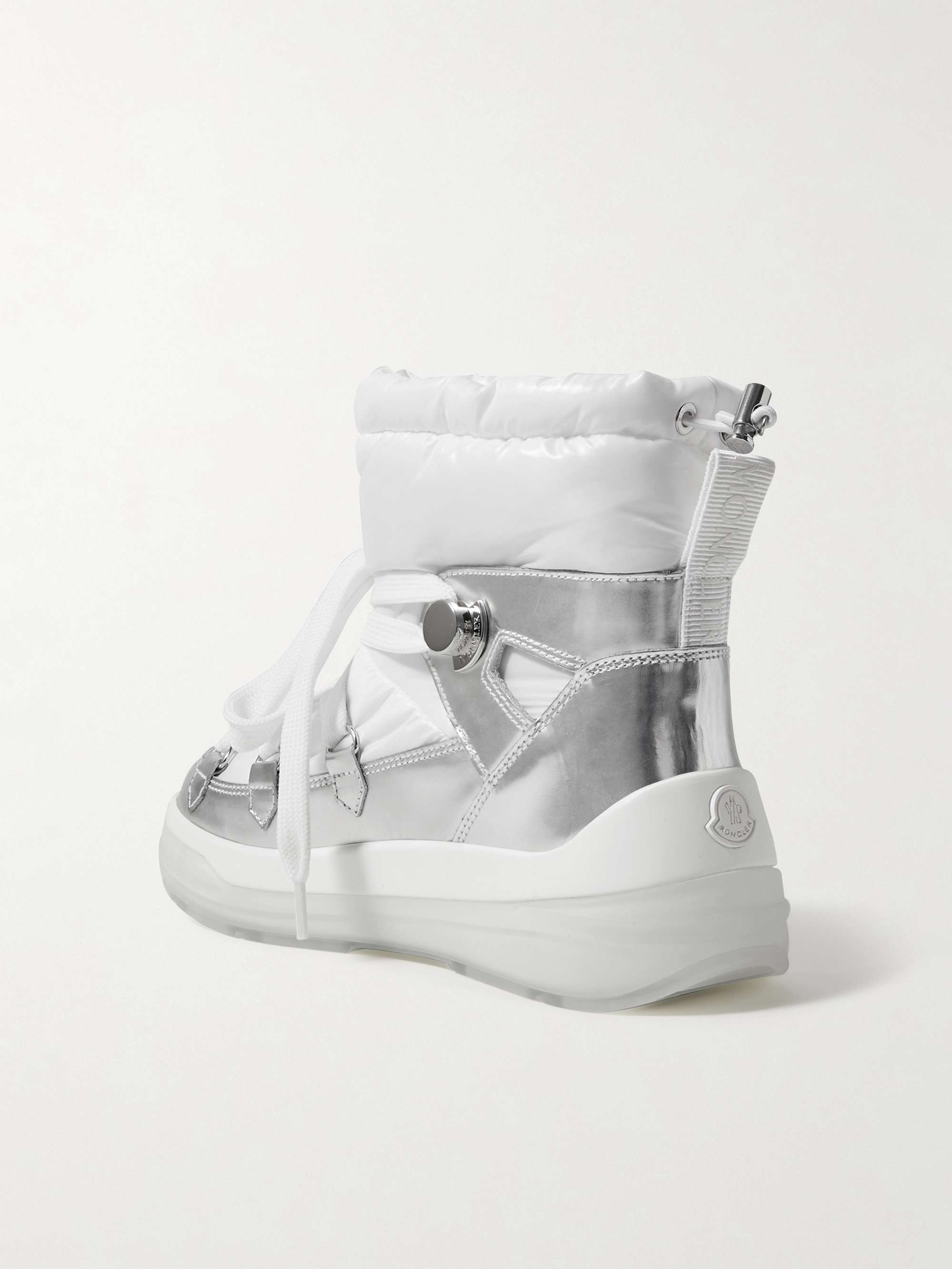 MONCLER Insolux metallic leather and padded shell ankle boots | NET-A ...