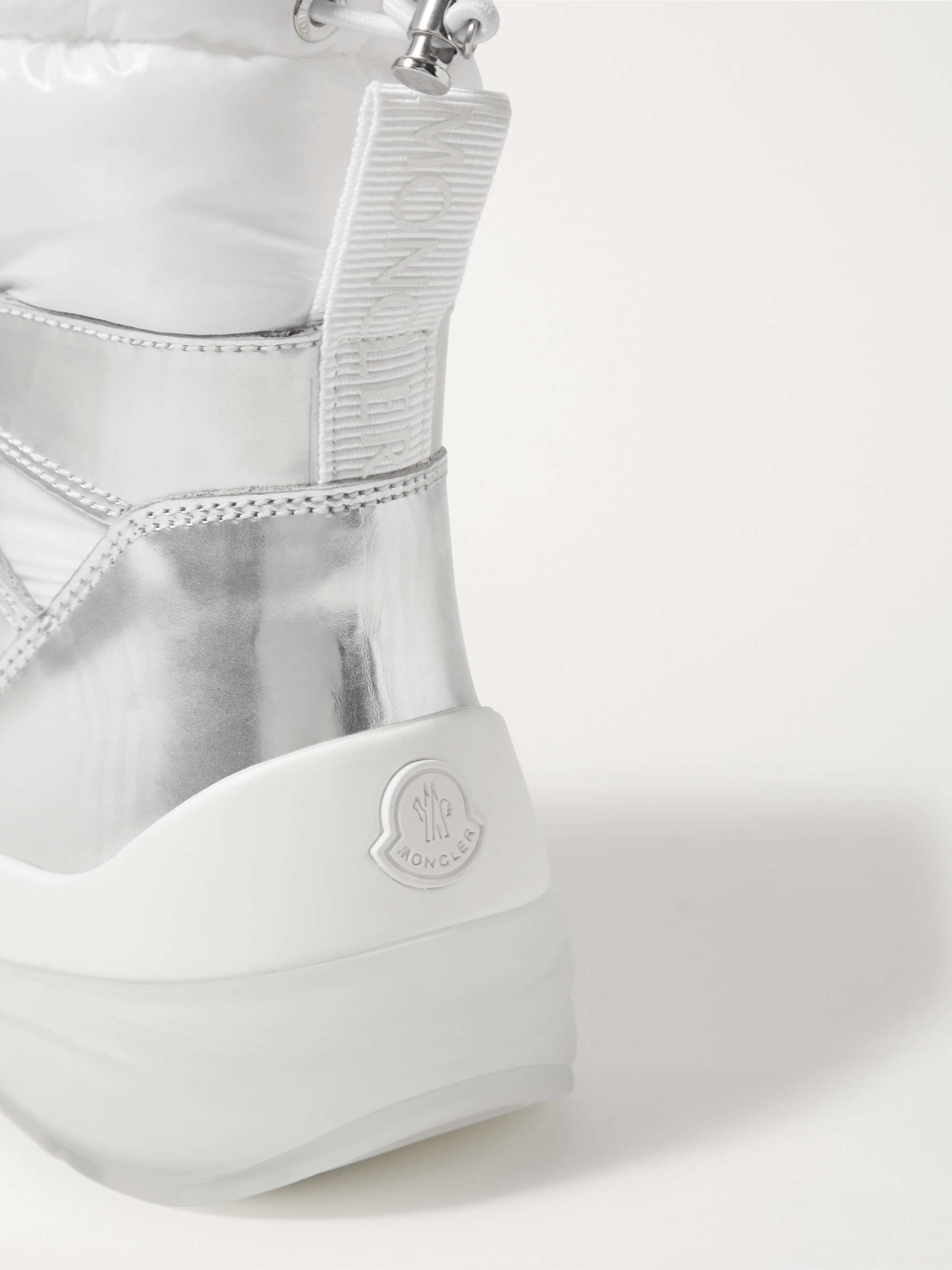 MONCLER Insolux metallic leather and padded shell ankle boots | NET-A ...