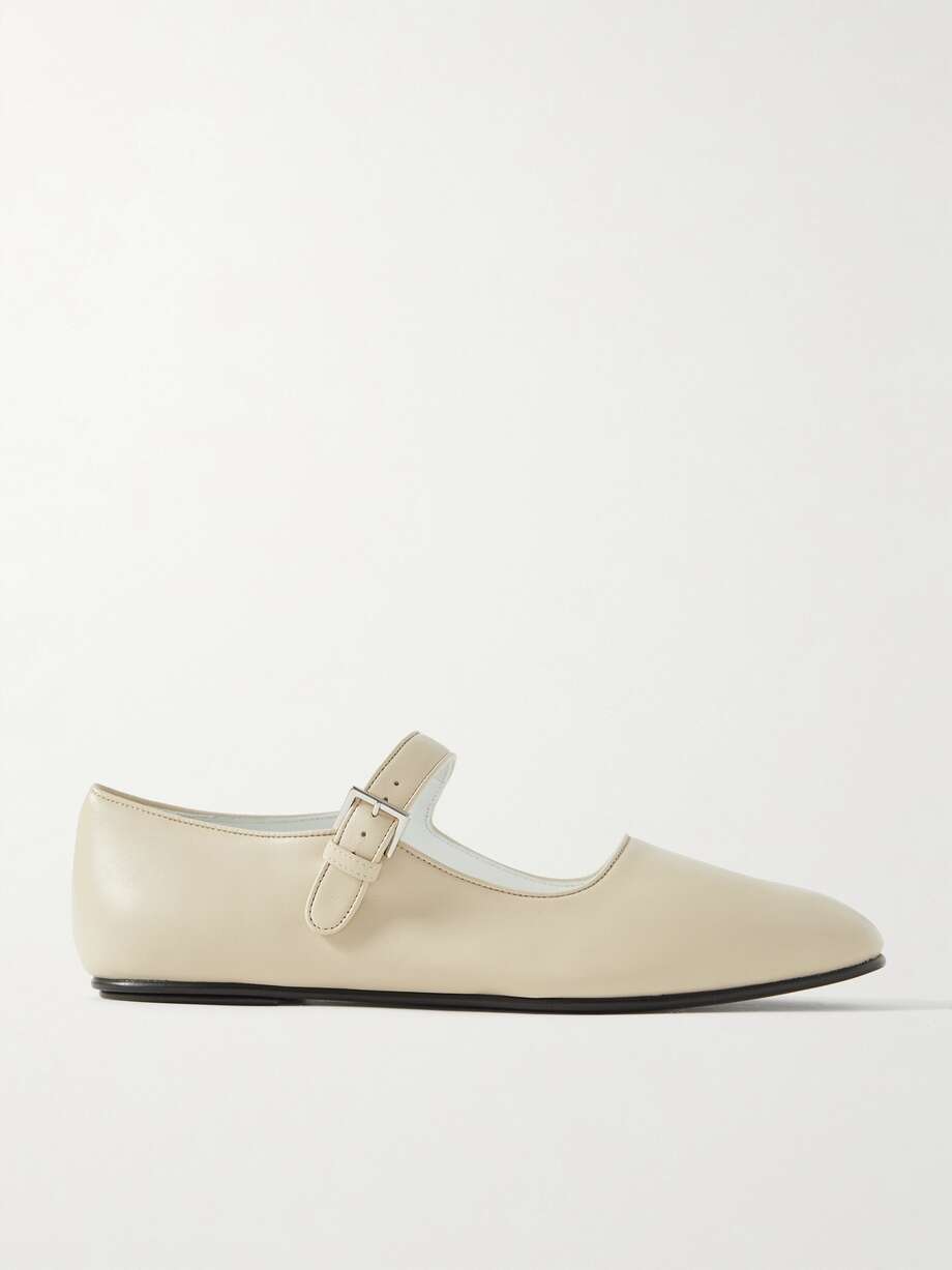 THE ROW Ava leather Mary Jane ballet flats | NET-A-PORTER