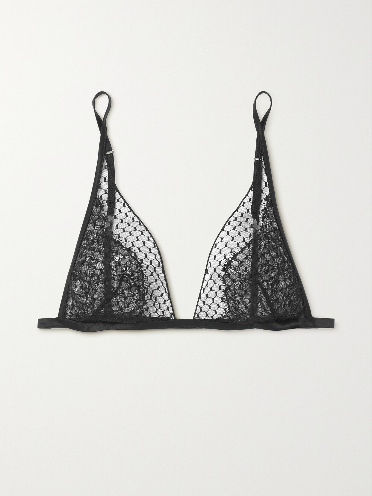 La Perla Honeycomb Shadows Leavers Lace And Stretch Mesh Soft Cup