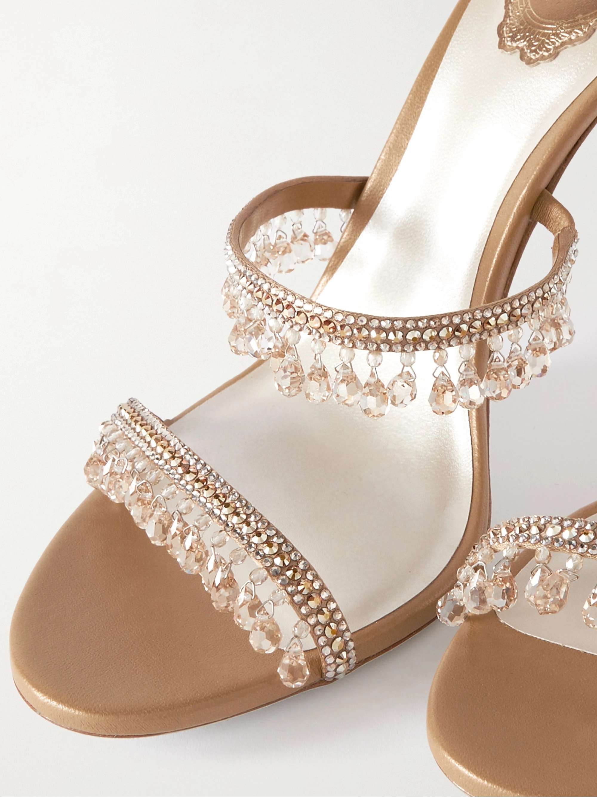 RENÉ CAOVILLA Chandelier crystal-embellished leather sandals RENÉ CAOVILLA Chandelier crystal-embellished leather sandals