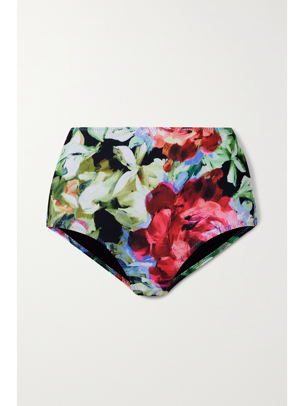 Norma Kamali Boy Panty Low-cut Bikini Bottoms In Rose Garden | ModeSens