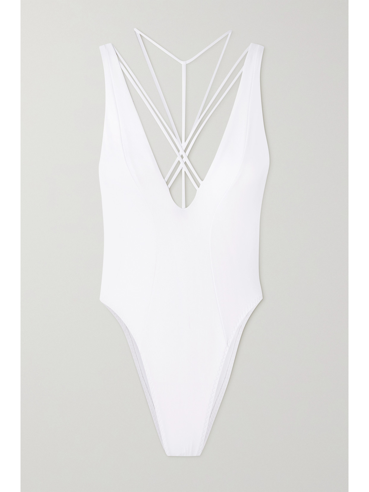 Agent Provocateur Marina Open-back Swimsuit In White | ModeSens
