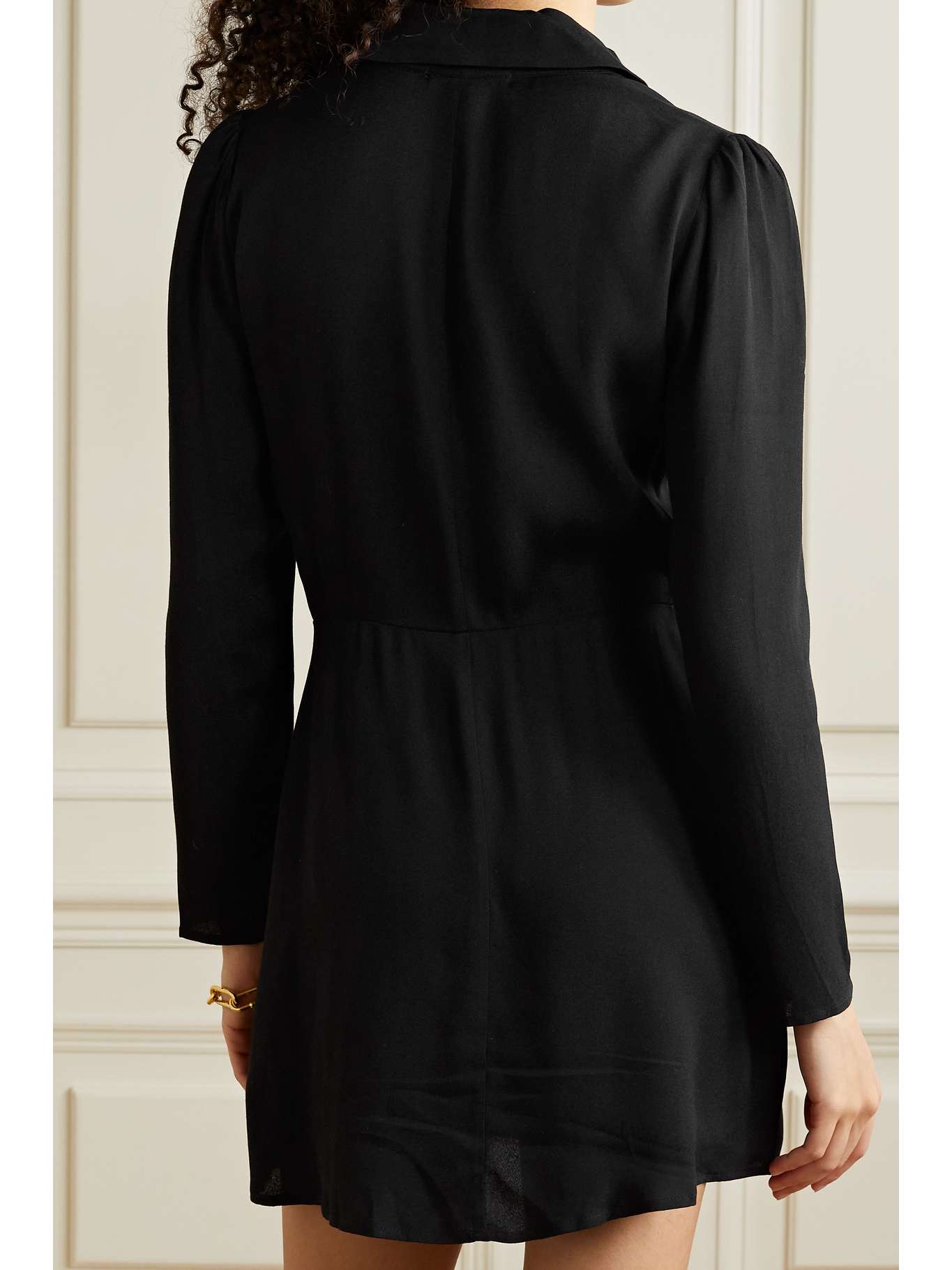 REFORMATION + NET SUSTAIN Hugh crepe mini shirt dress | NET-A-PORTER