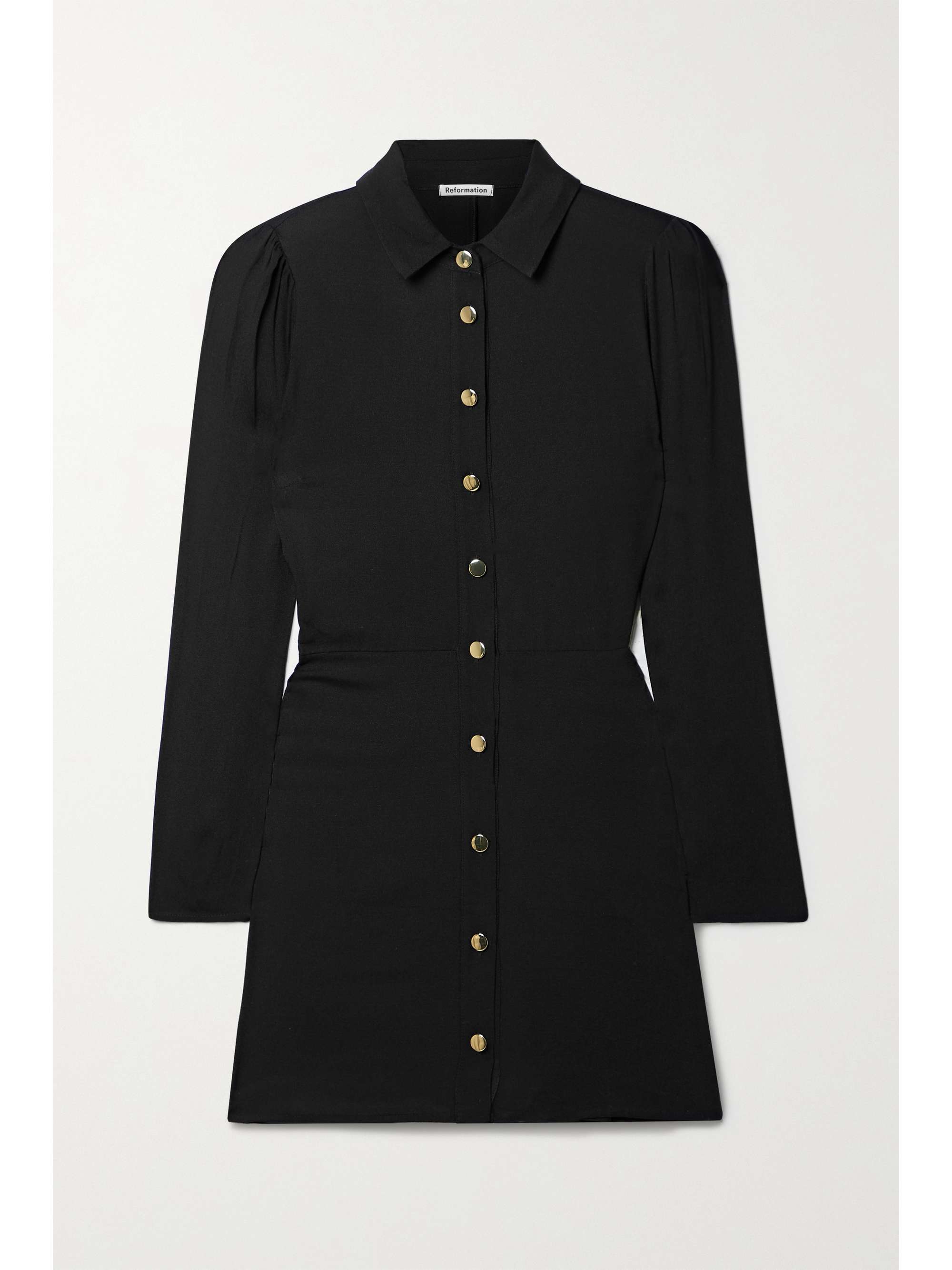 REFORMATION + NET SUSTAIN Hugh crepe mini shirt dress | NET-A-PORTER