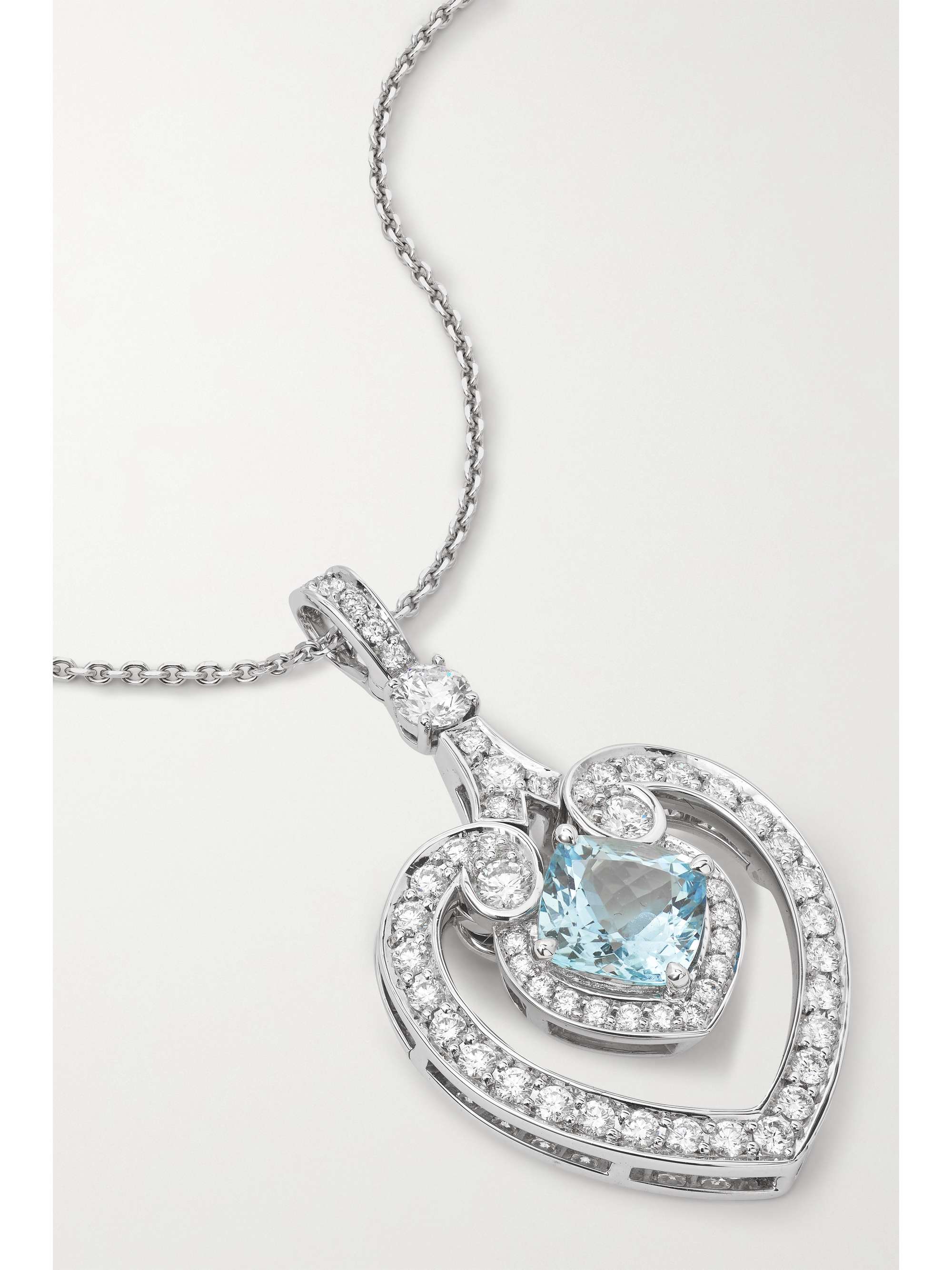 GARRARD Catherine 18-karat white gold, aquamarine and diamond tiara ...