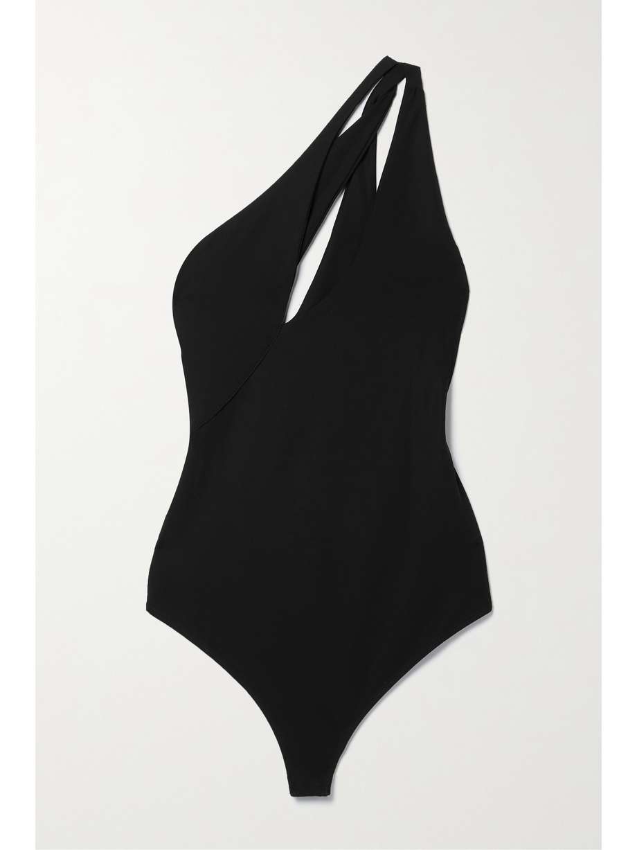 Alix Nyc Page One Shoulder Cutout Stretch Jersey Bodysuit Net A Porter