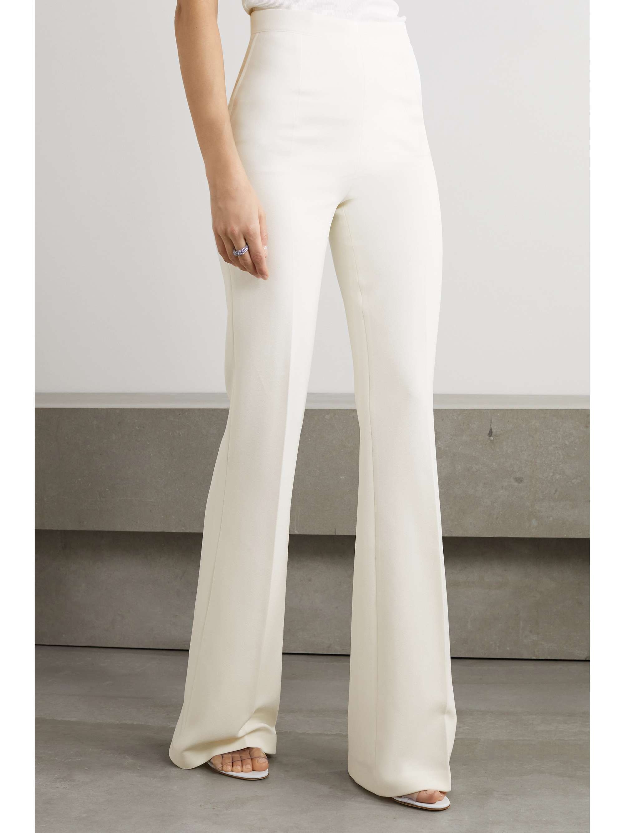 SAFIYAA Alexa stretch-crepe flared pants | NET-A-PORTER