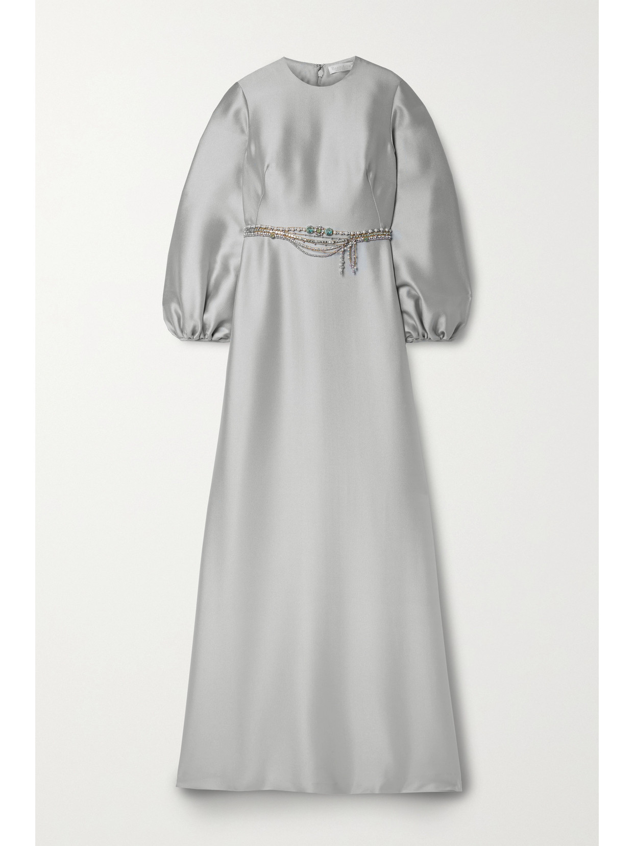 Reem Acra Womens Embellished Balloon Sleeve Gown In Grey Modesens