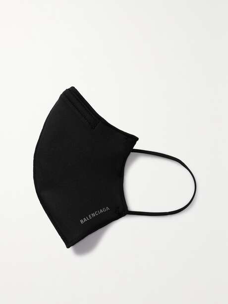 BALENCIAGA Printed stretch-knit face mask | NET-A-PORTER