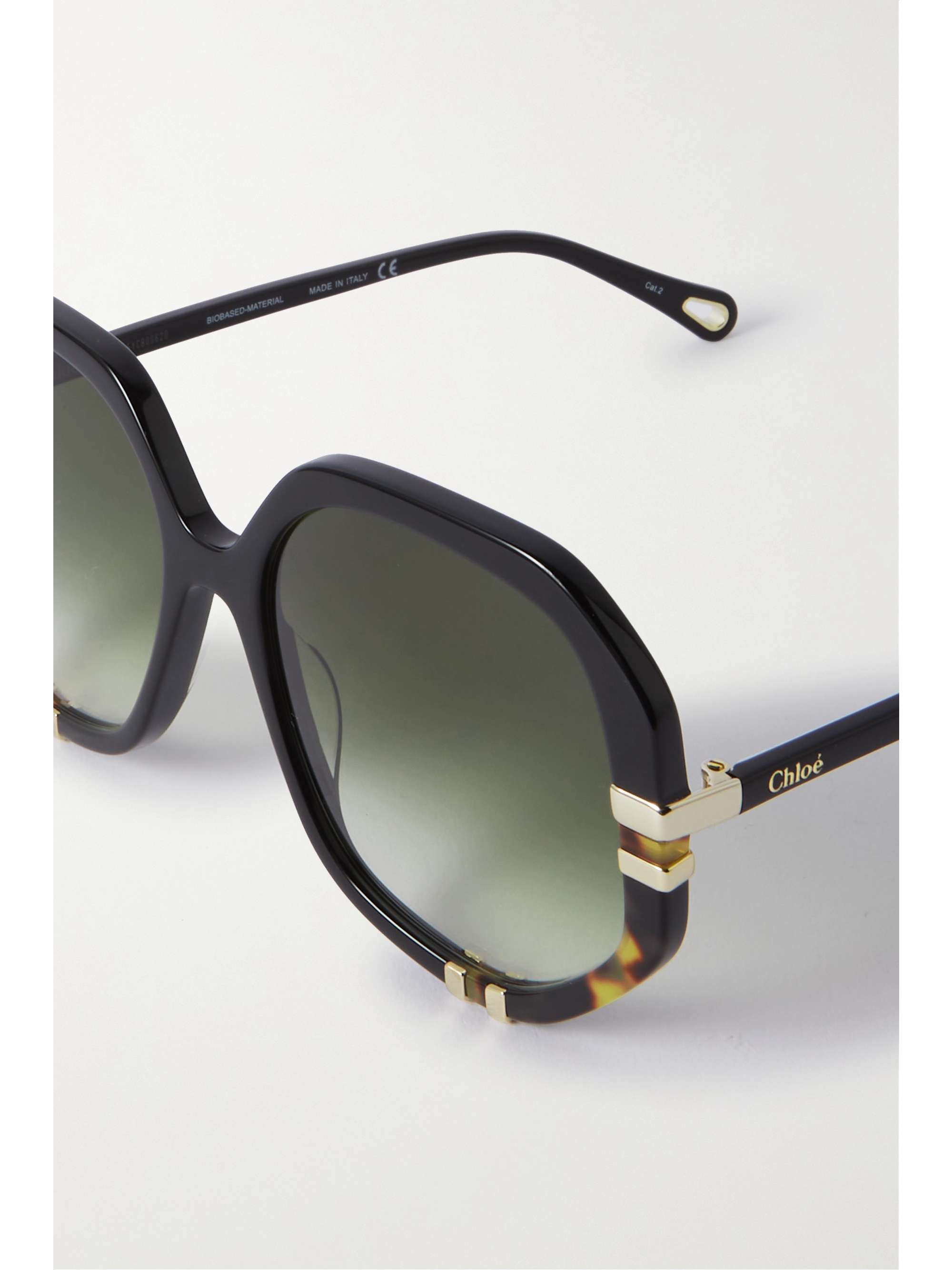 ChloÉ Eyewear West Oversized Square Frame Tortoiseshell Acetate