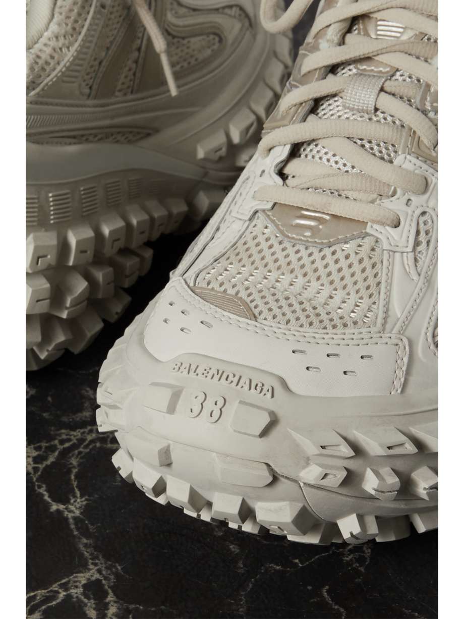BALENCIAGA Bouncer mesh and rubber platform sneakers | NET-A-PORTER