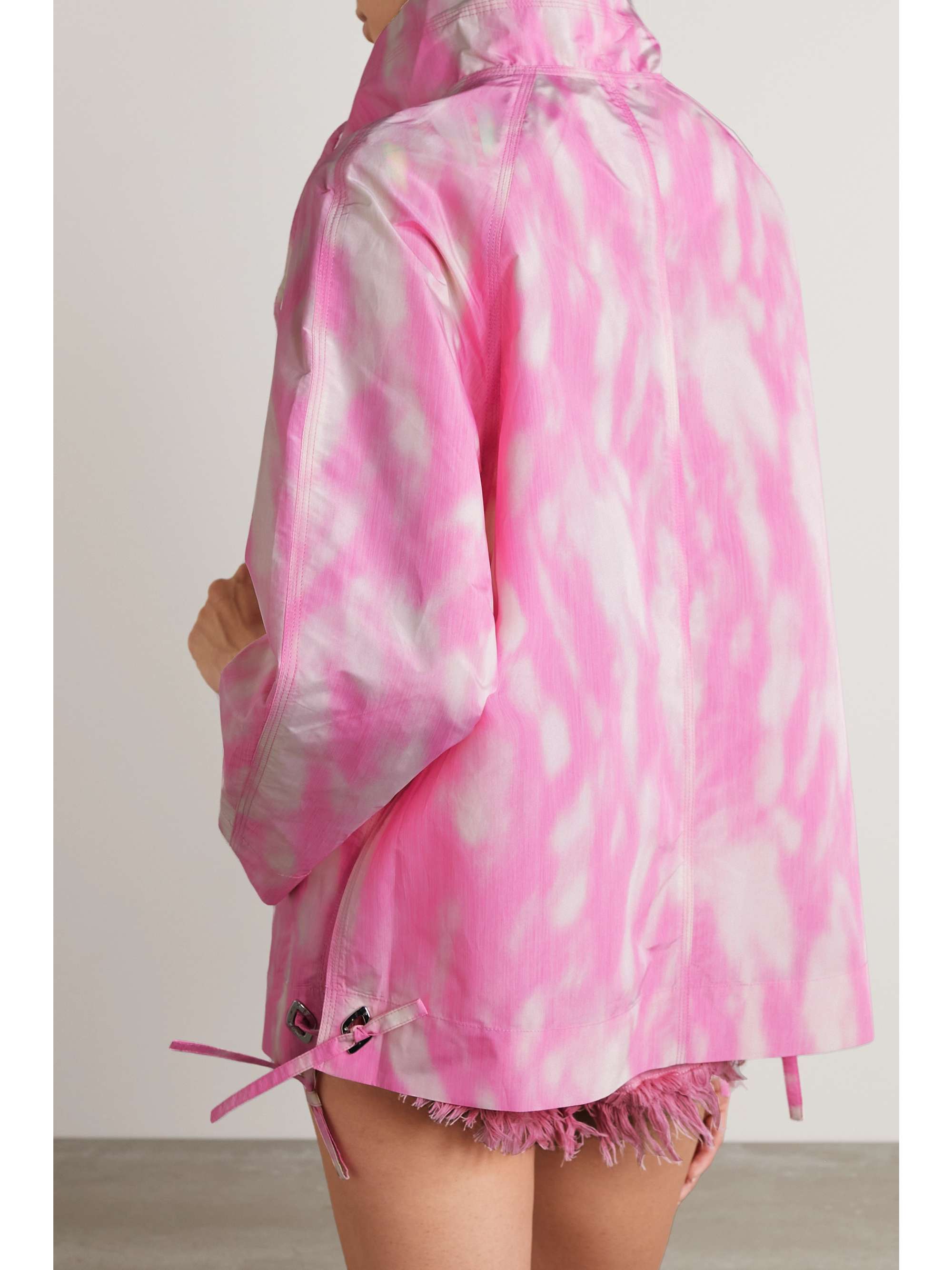 GANNI Oversized tie-dyed recycled shell anorak | NET-A-PORTER
