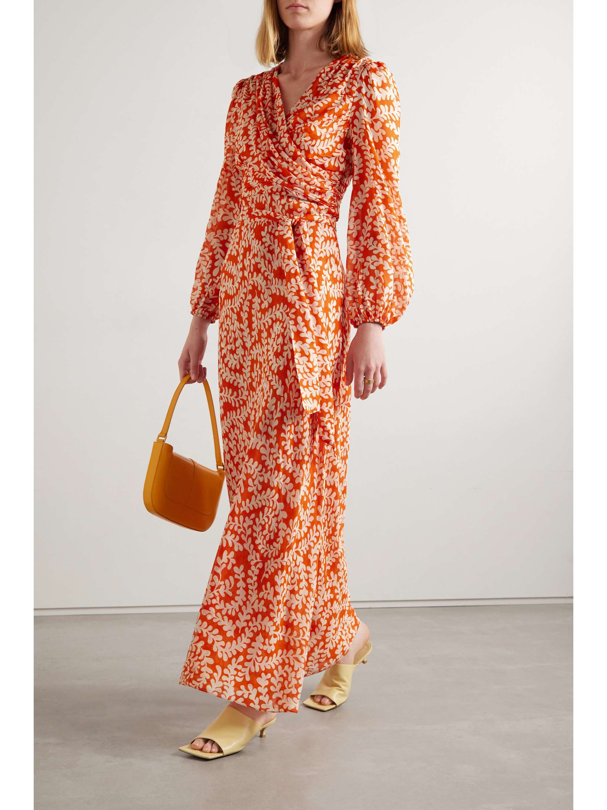 DVF Maxi Dress Orange | Dresses Images 2022