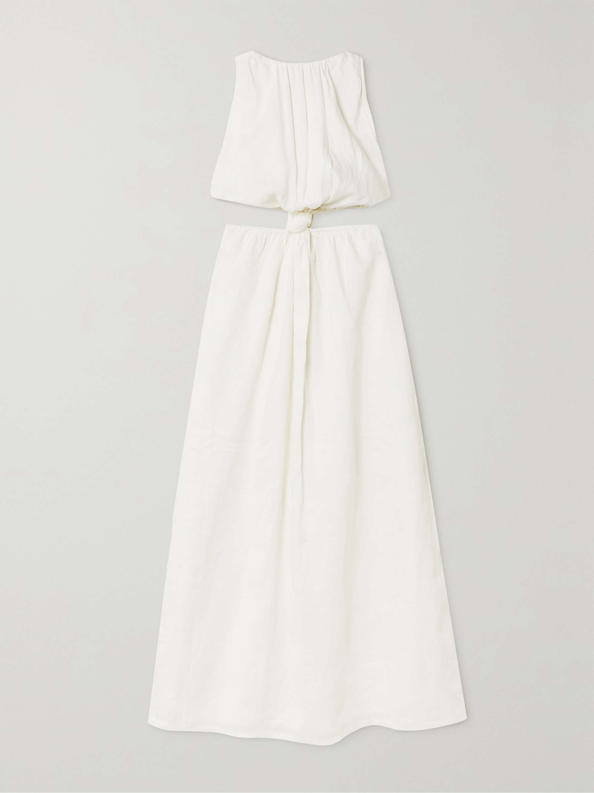 FAITHFULL Zeta cutout linen midi dress | NET-A-PORTER