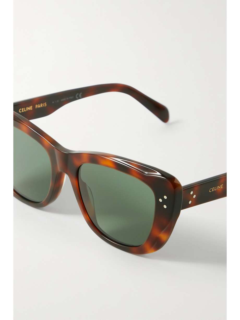 CELINE EYEWEAR Cat-eye tortoiseshell acetate sunglasses | NET-A-PORTER