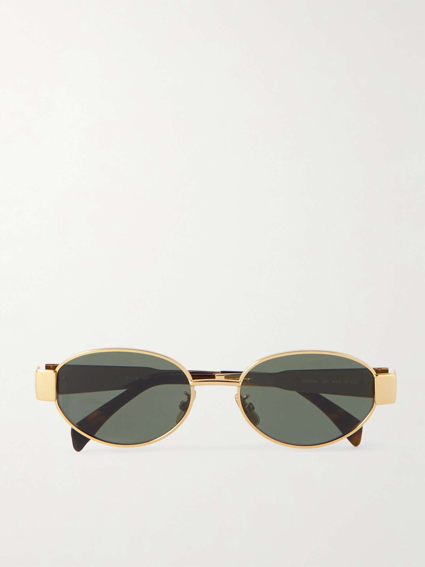 CELINE EYEWEAR Oval-frame gold-tone and tortoiseshell acetate sunglasses | NET-A-PORTER
