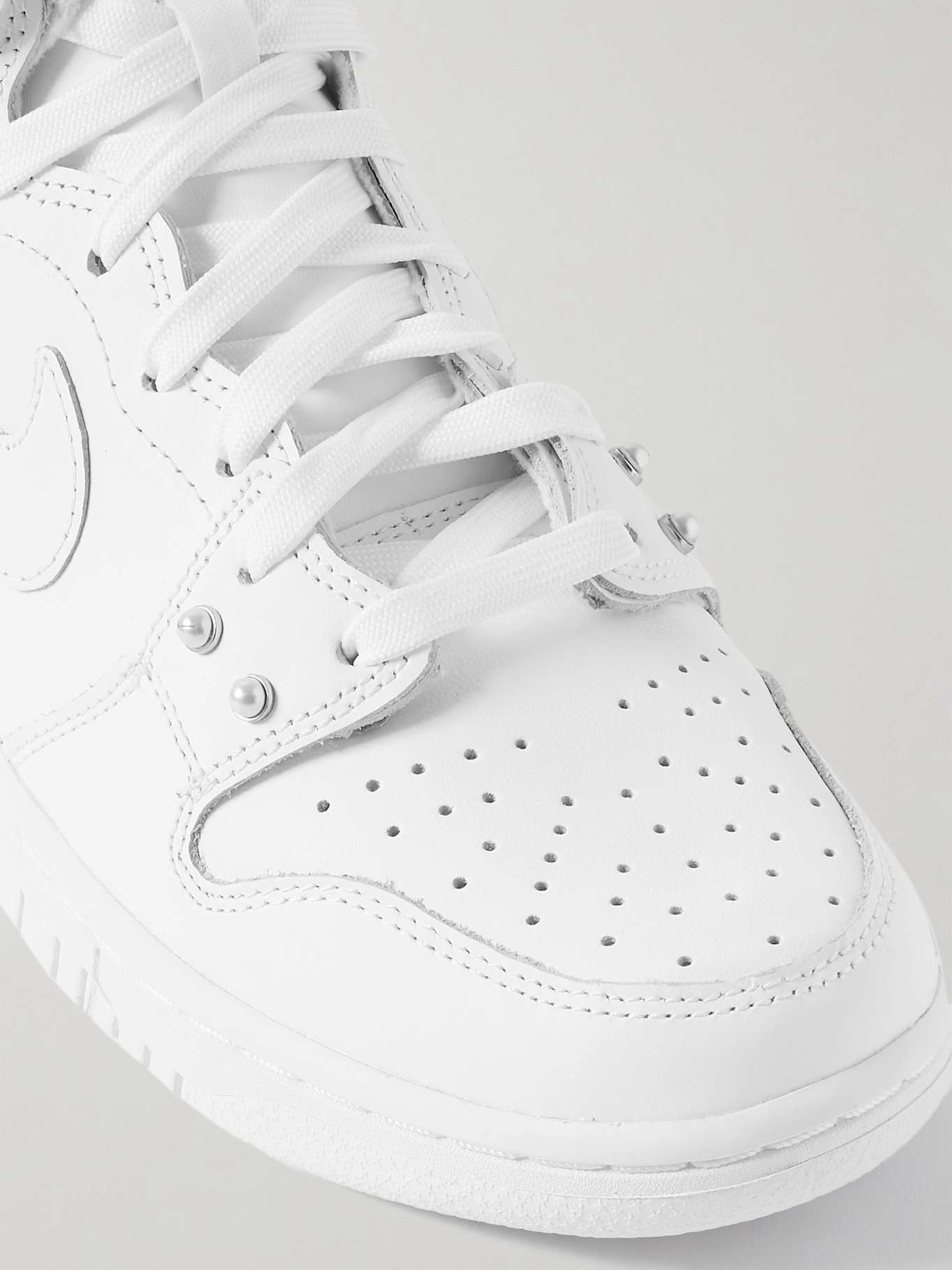 NIKE Dunk High embellished leather high-top sneakers | NET-A-PORTER