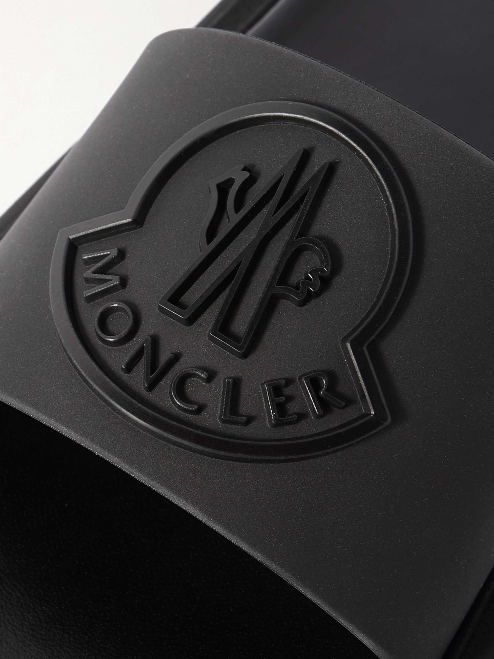 MONCLER Slyder appliquéd rubber slides | NET-A-PORTER