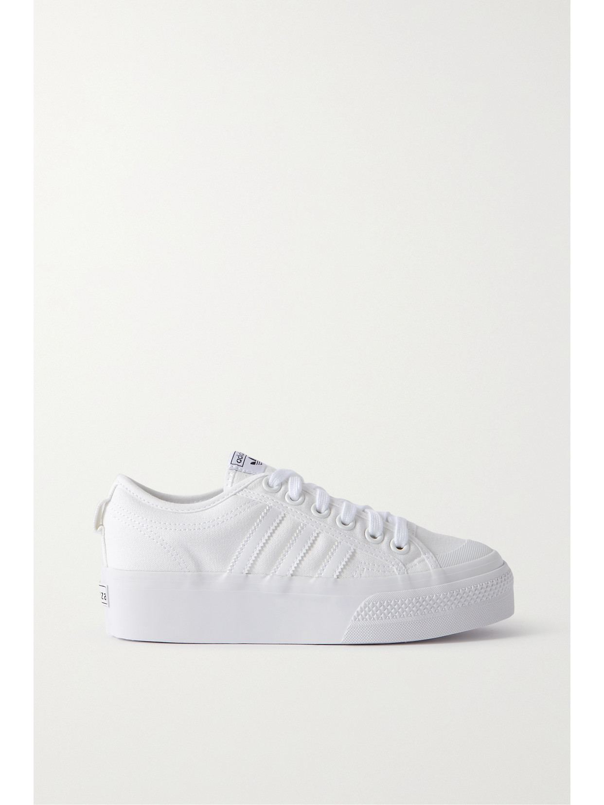 Adidas Originals Nizza Leather-trimmed Canvas Platform Sneakers In ...