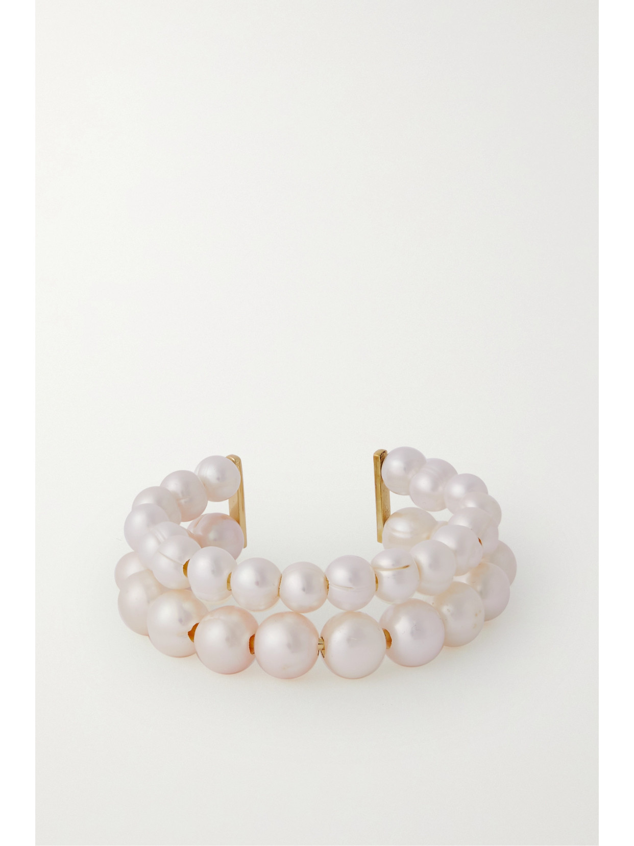 Completedworks Gold-plated Pearl Cuff In White | ModeSens
