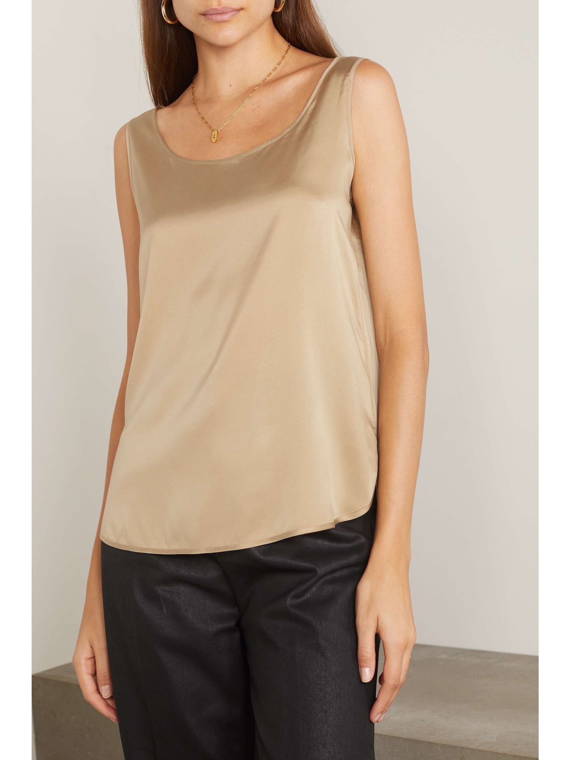 MAX MARA Pan duchesse silk-blend satin tank | NET-A-PORTER