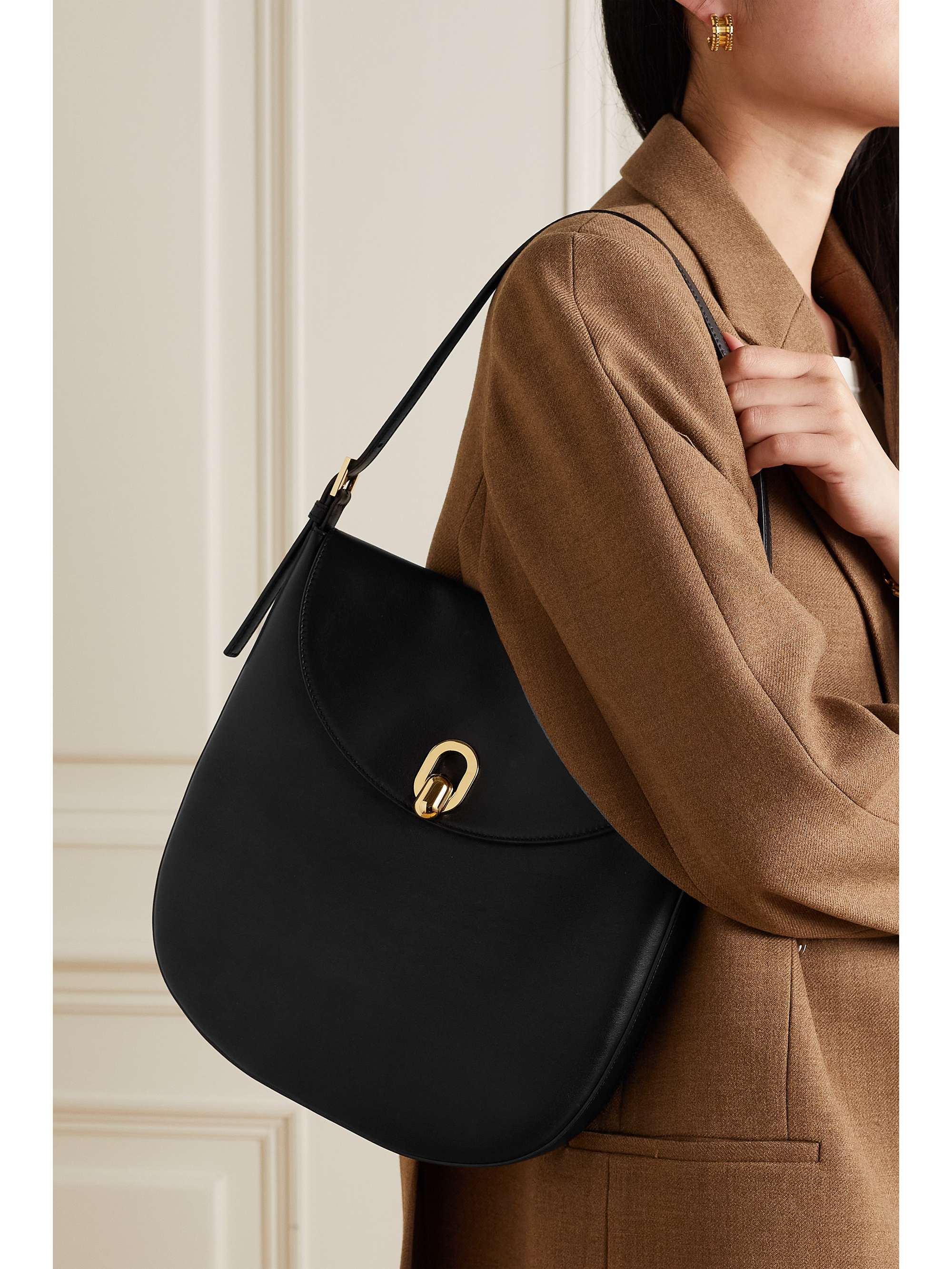SAVETTE Tondo large leather shoulder bag | NET-A-PORTER