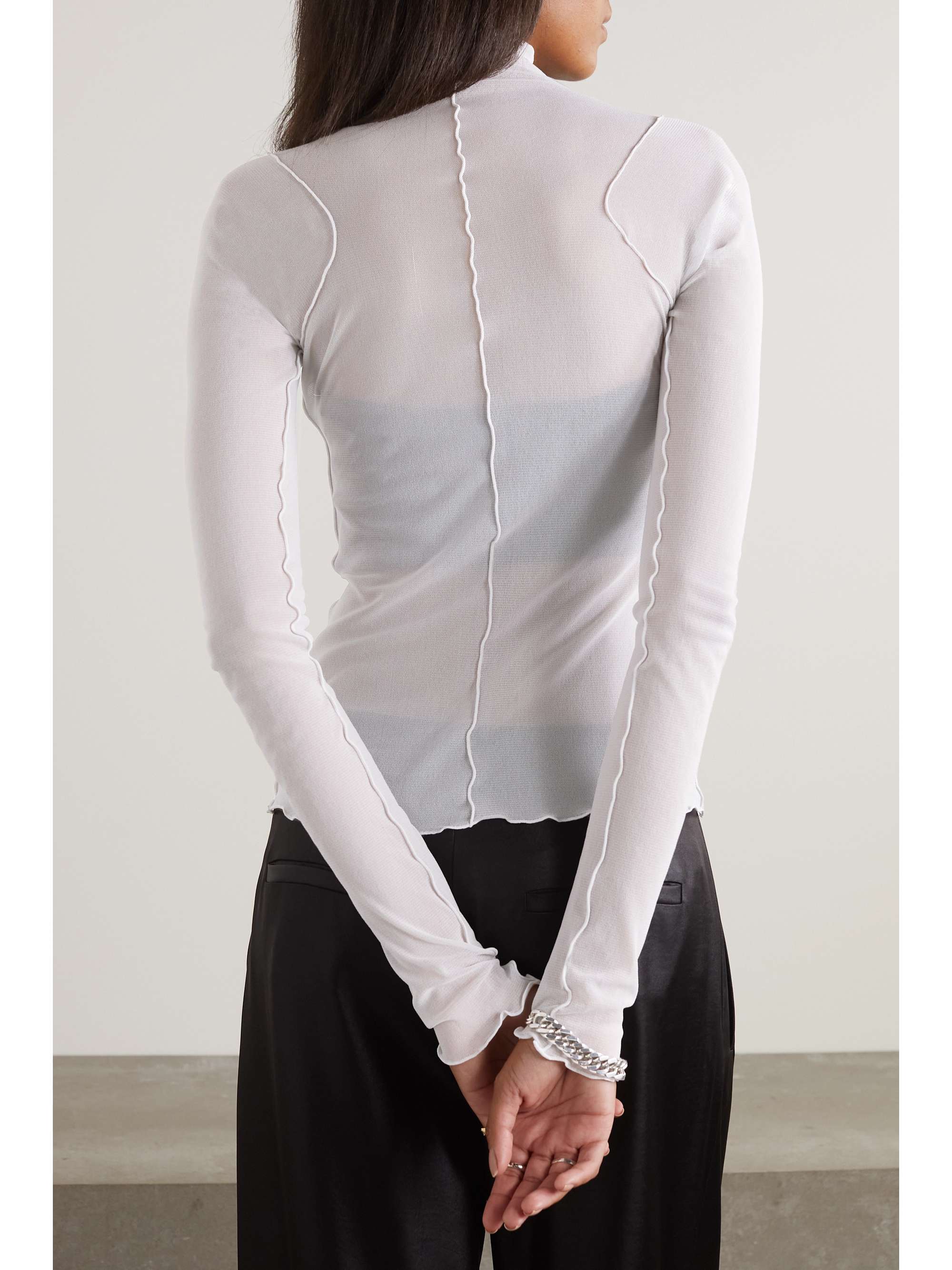 LVIR Tulle turtleneck top | NET-A-PORTER