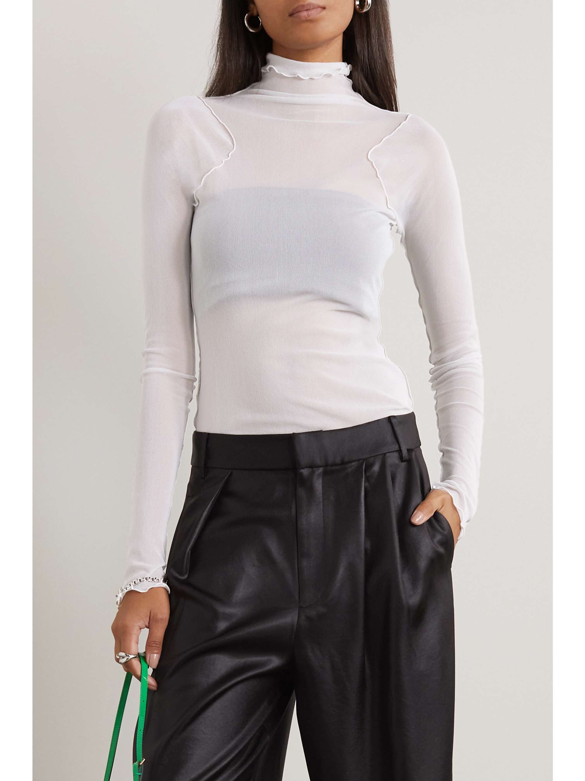 LVIR Tulle turtleneck top | NET-A-PORTER