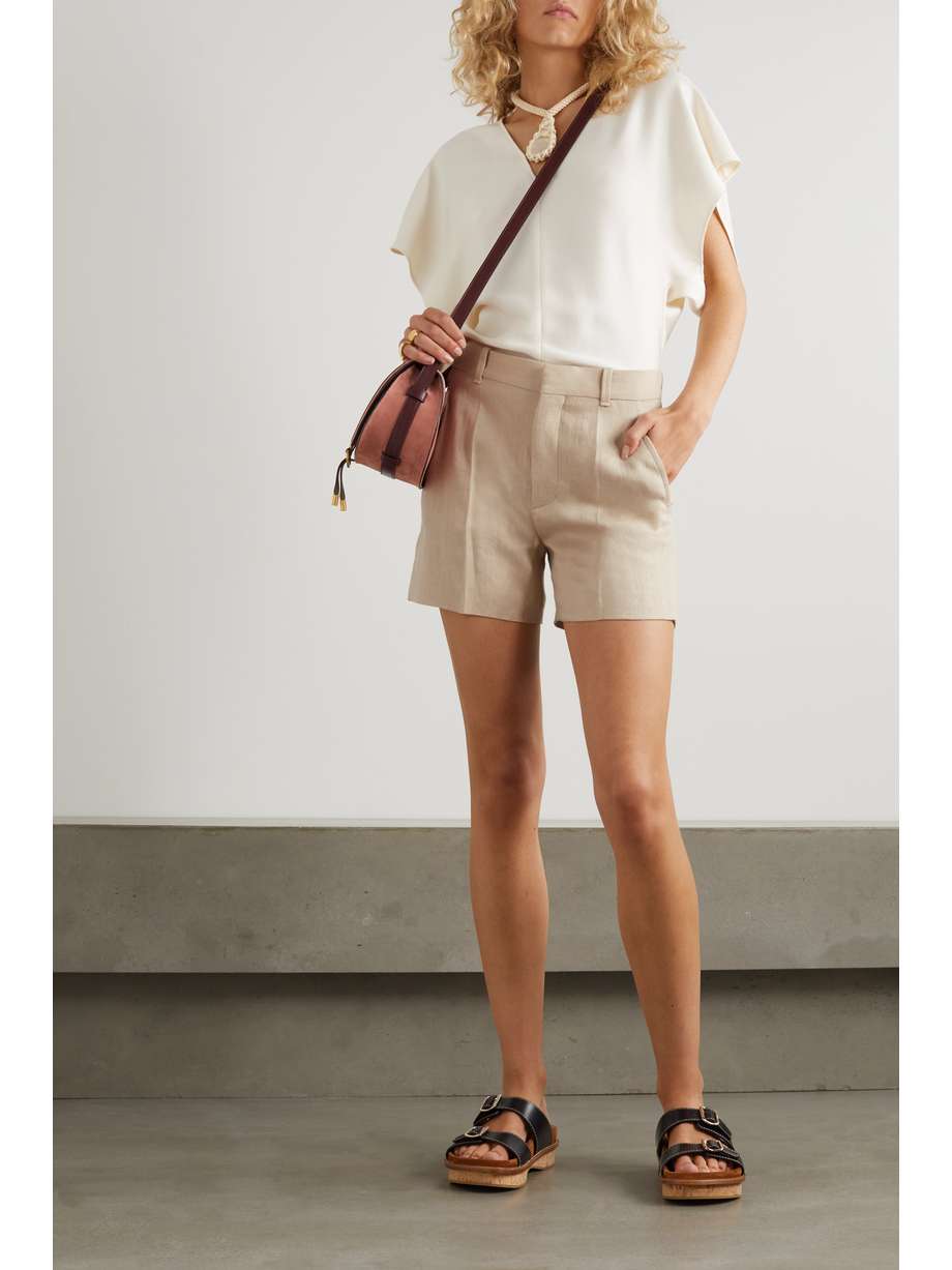 CHLOÉ Linen shorts | NET-A-PORTER