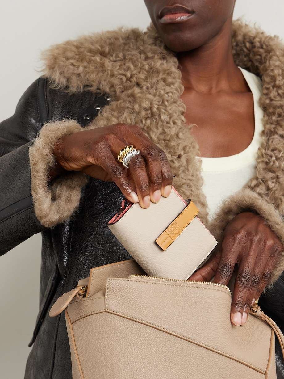 LOEWE Two-tone leather wallet | NET-A-PORTER