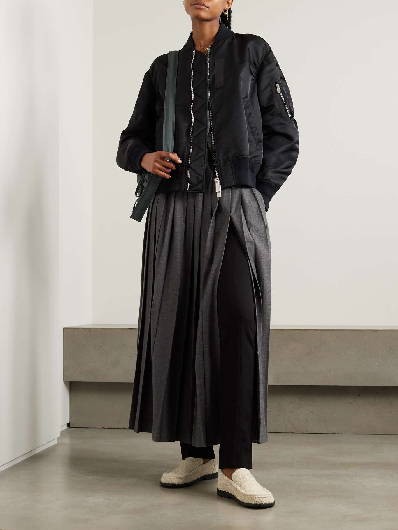 SACAI MA-1 shell bomber jacket | NET-A-PORTER