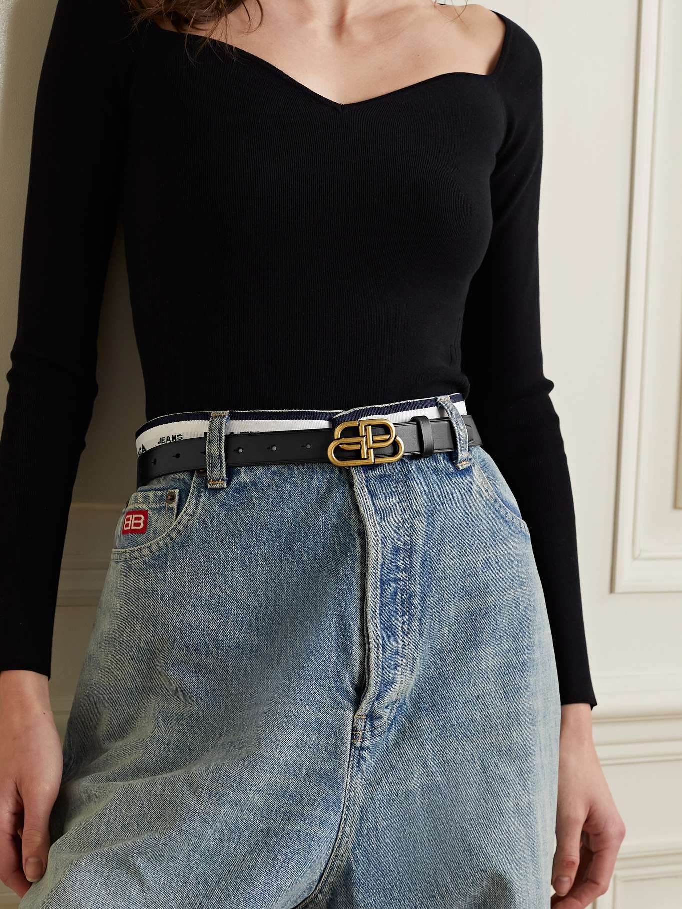 BALENCIAGA BB leather belt | NET-A-PORTER