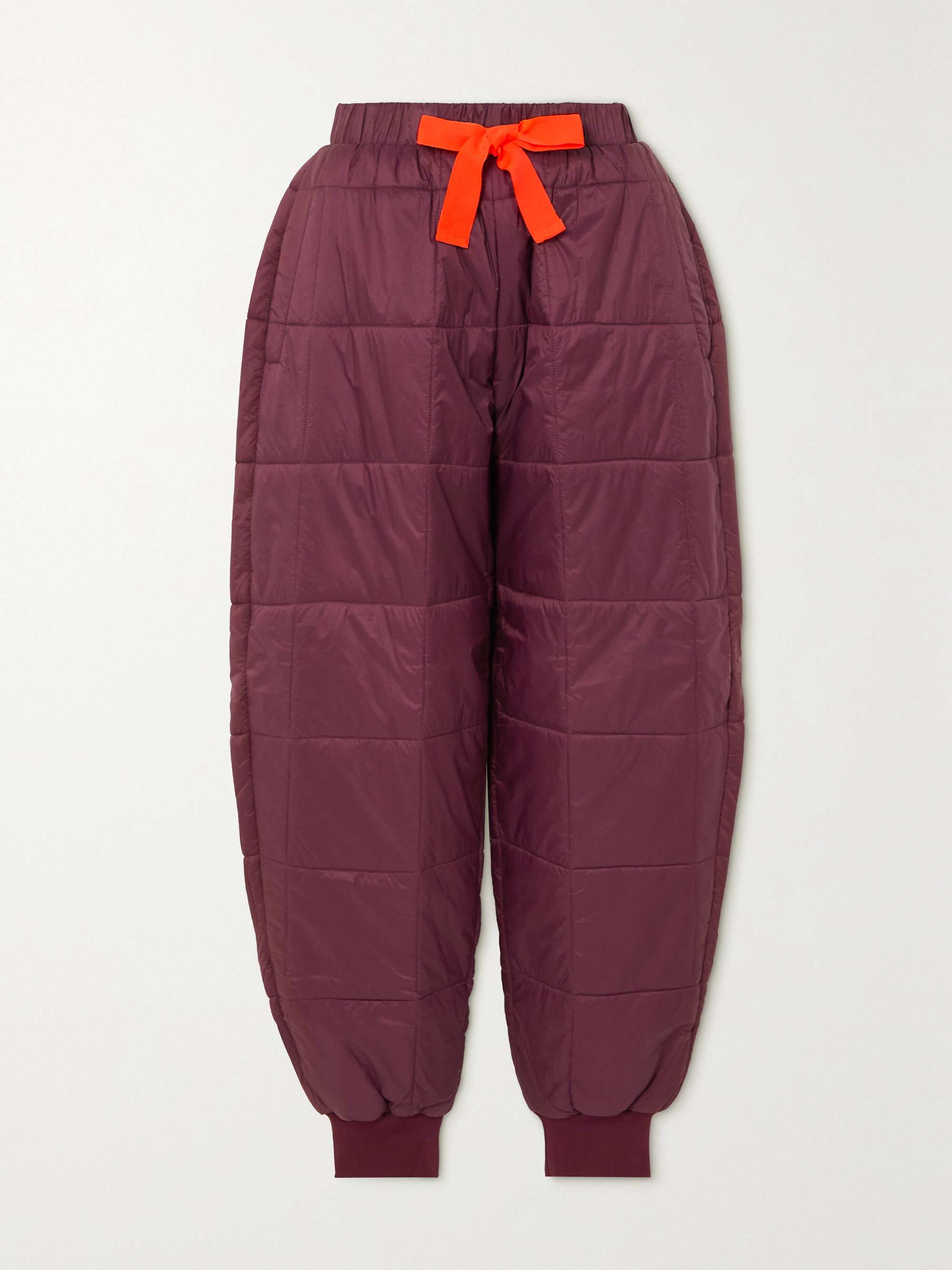 BARBOUR + Roksanda Arna 퀼티드 패딩 쉘 테이퍼드 트랙 바지 - 페칭