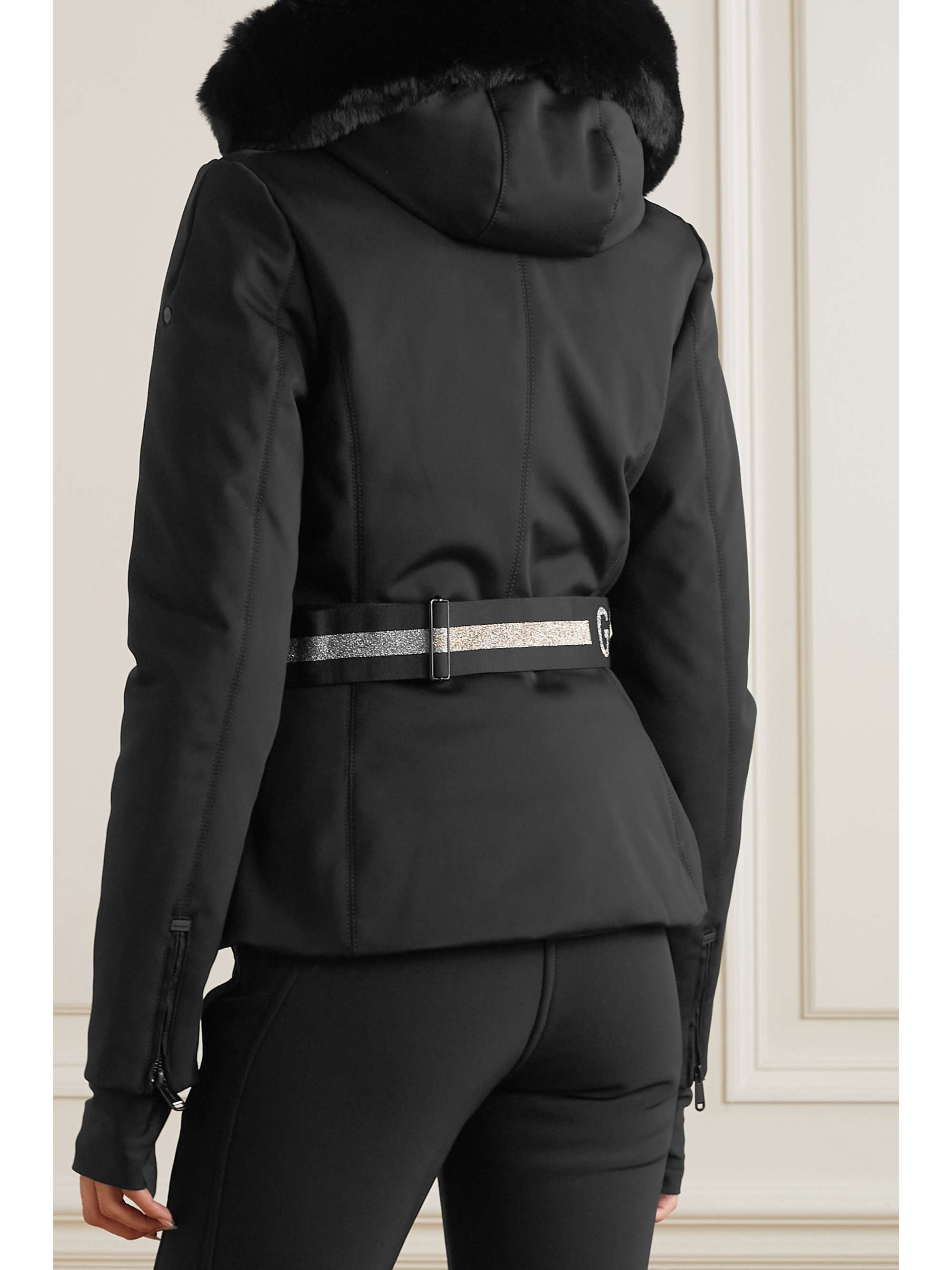 GOLDBERGH Hida hooded belted faux fur-trimmed down ski jacket | NET-A ...