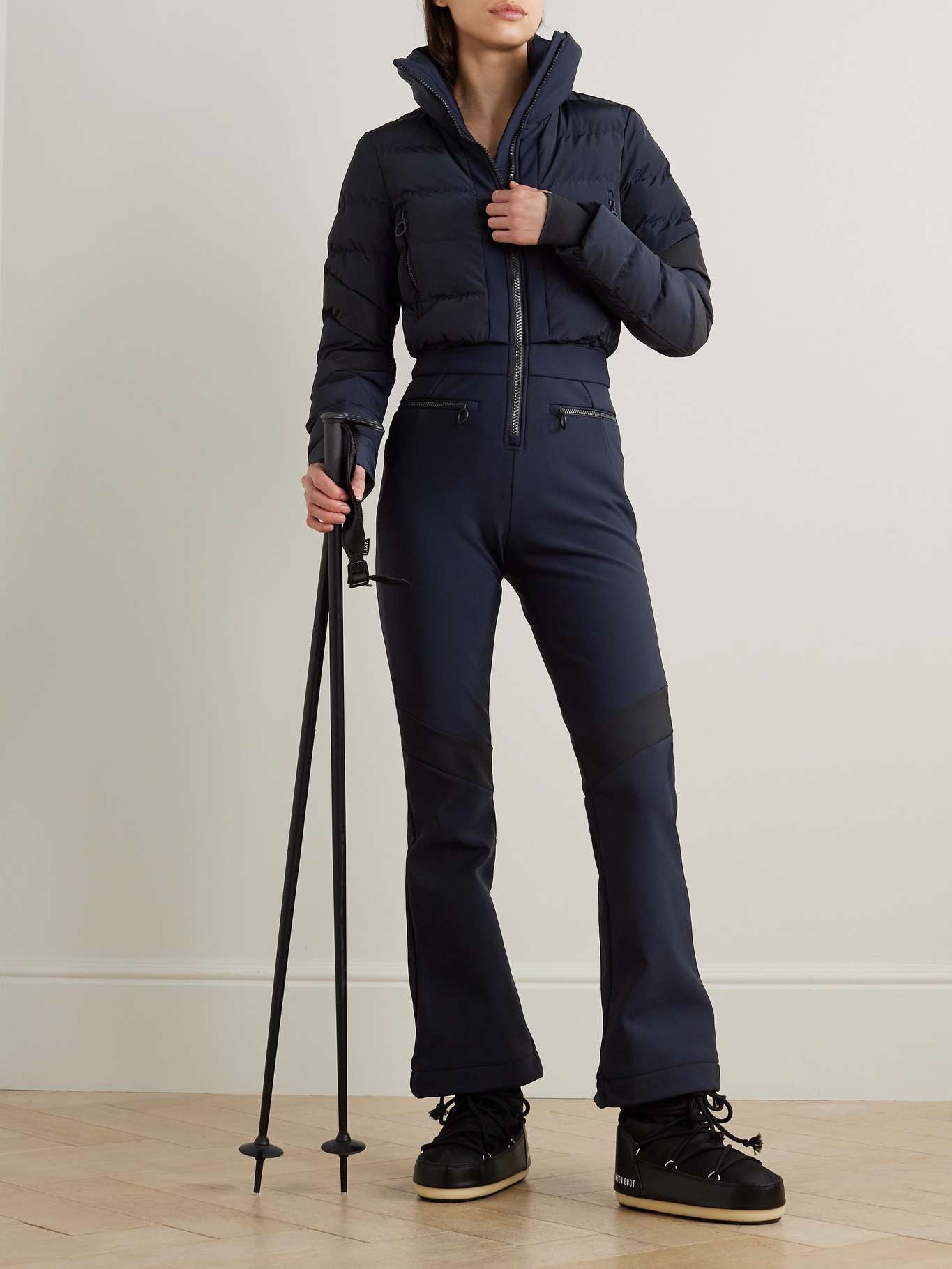 Navy Clarisse quilted ski suit | FUSALP | NET-A-PORTER