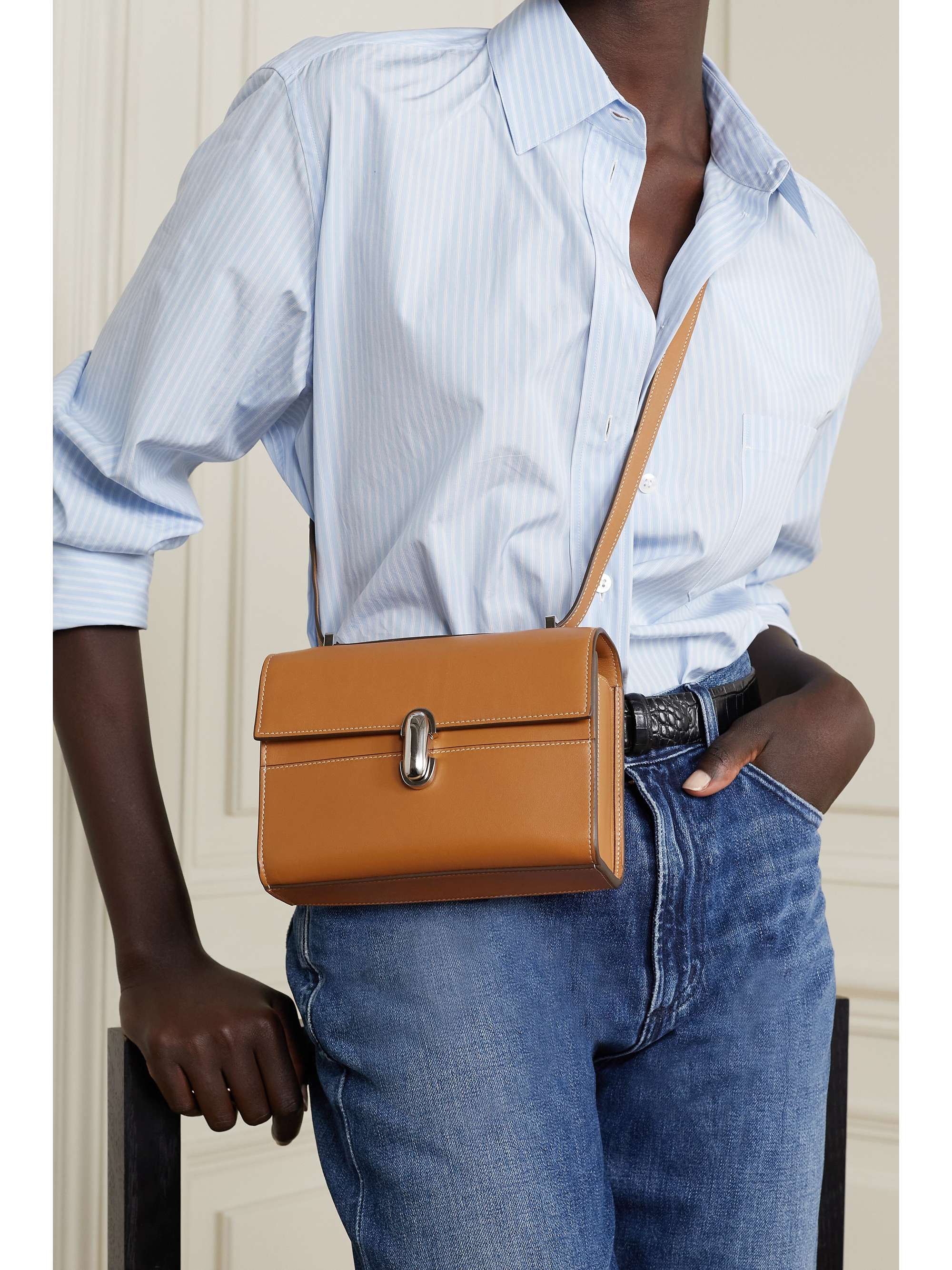 SAVETTE Symmetry 19 leather shoulder bag | NET-A-PORTER