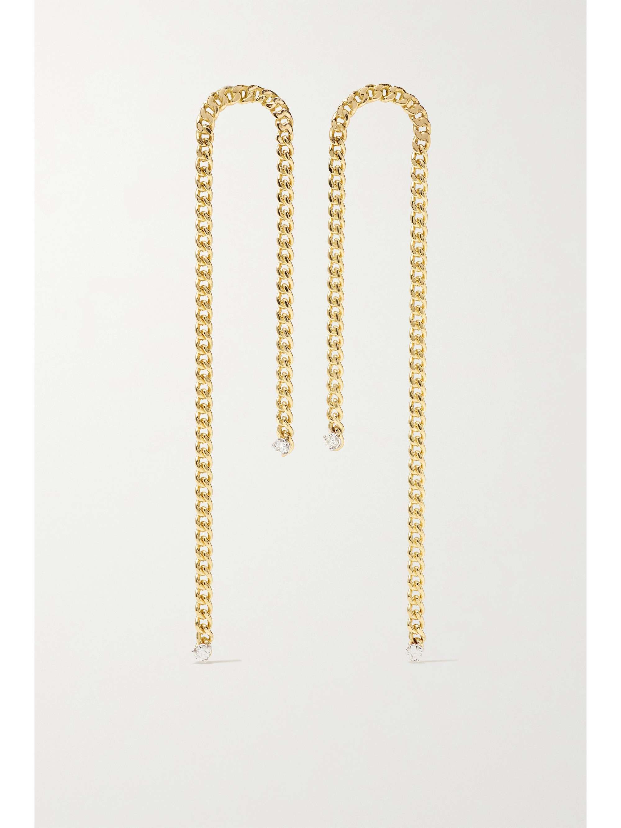 DELFINA DELETTREZ 18-karat gold diamond earrings | NET-A-PORTER