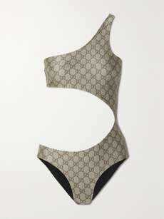 GUCCI One-shoulder cutout swimsuit | NET-A-PORTER