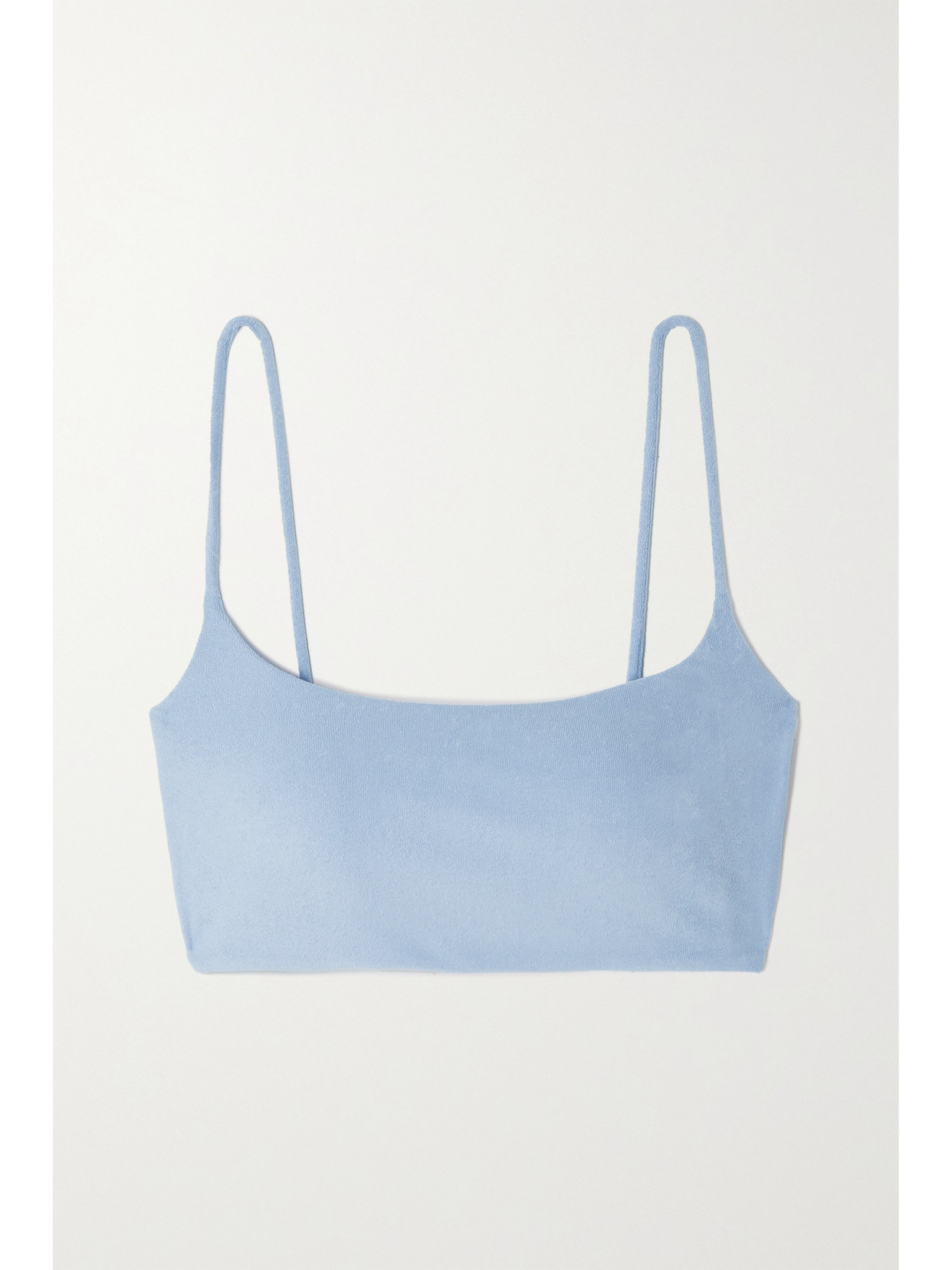 Jade Swim Muse Stretch-terry Bikini Top In Blue | ModeSens