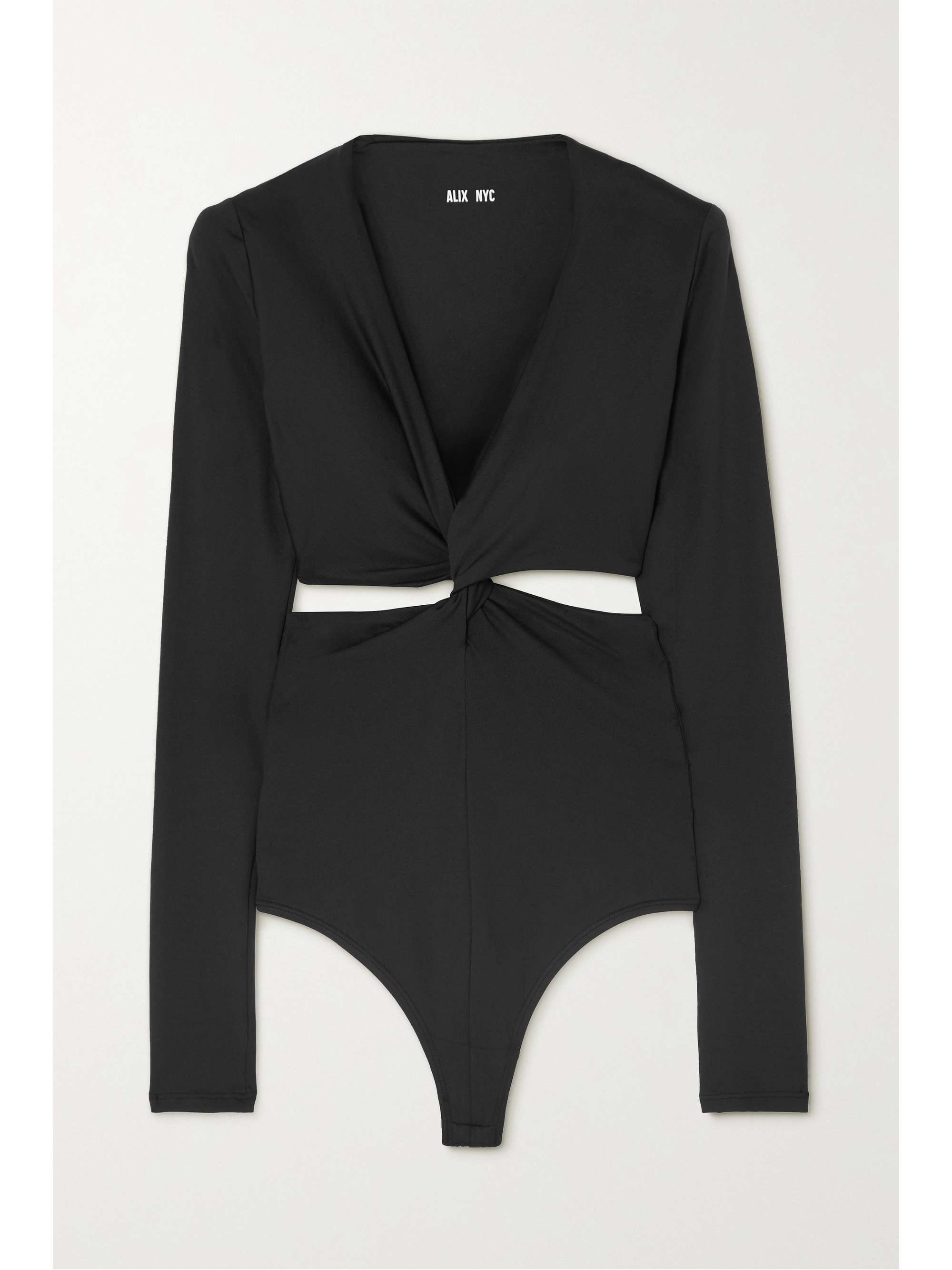 Alix Nyc Lance Twist Front Cutout Stretch Jersey Bodysuit Net A Porter