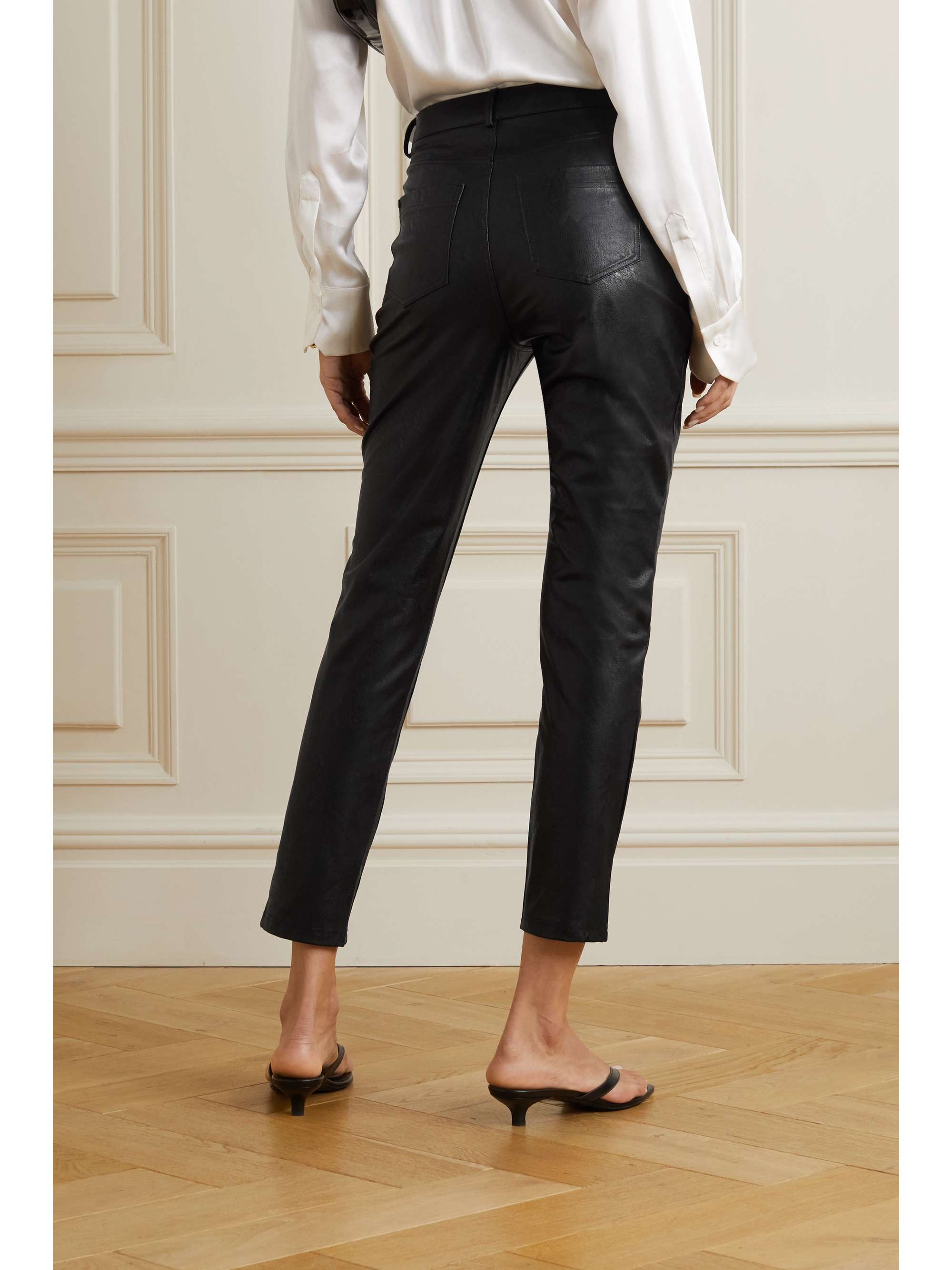 COMMANDO Faux stretch-leather skinny pants | NET-A-PORTER