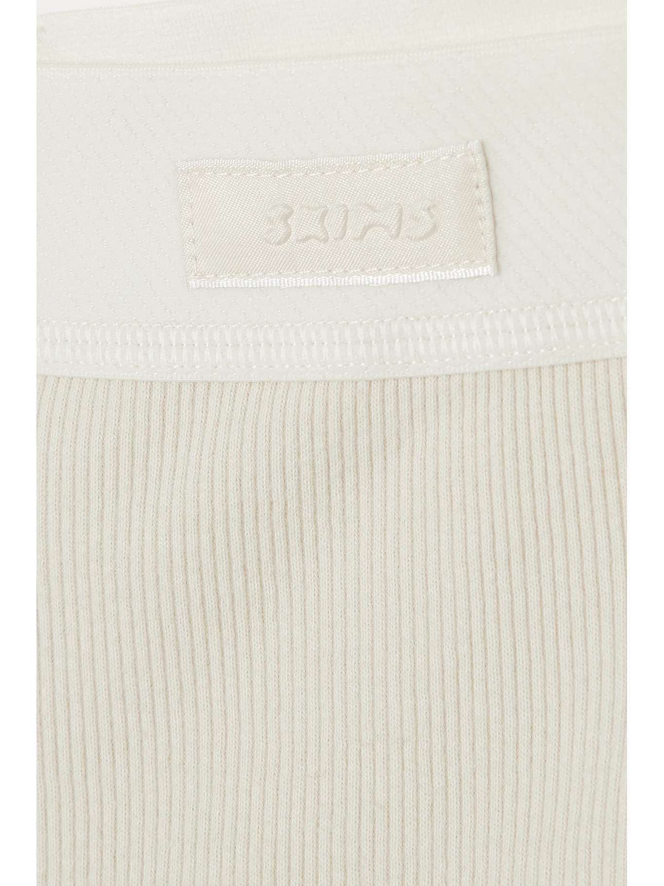 SKIMS Thermal ribbed cotton-blend leggings - Bone | NET-A-PORTER