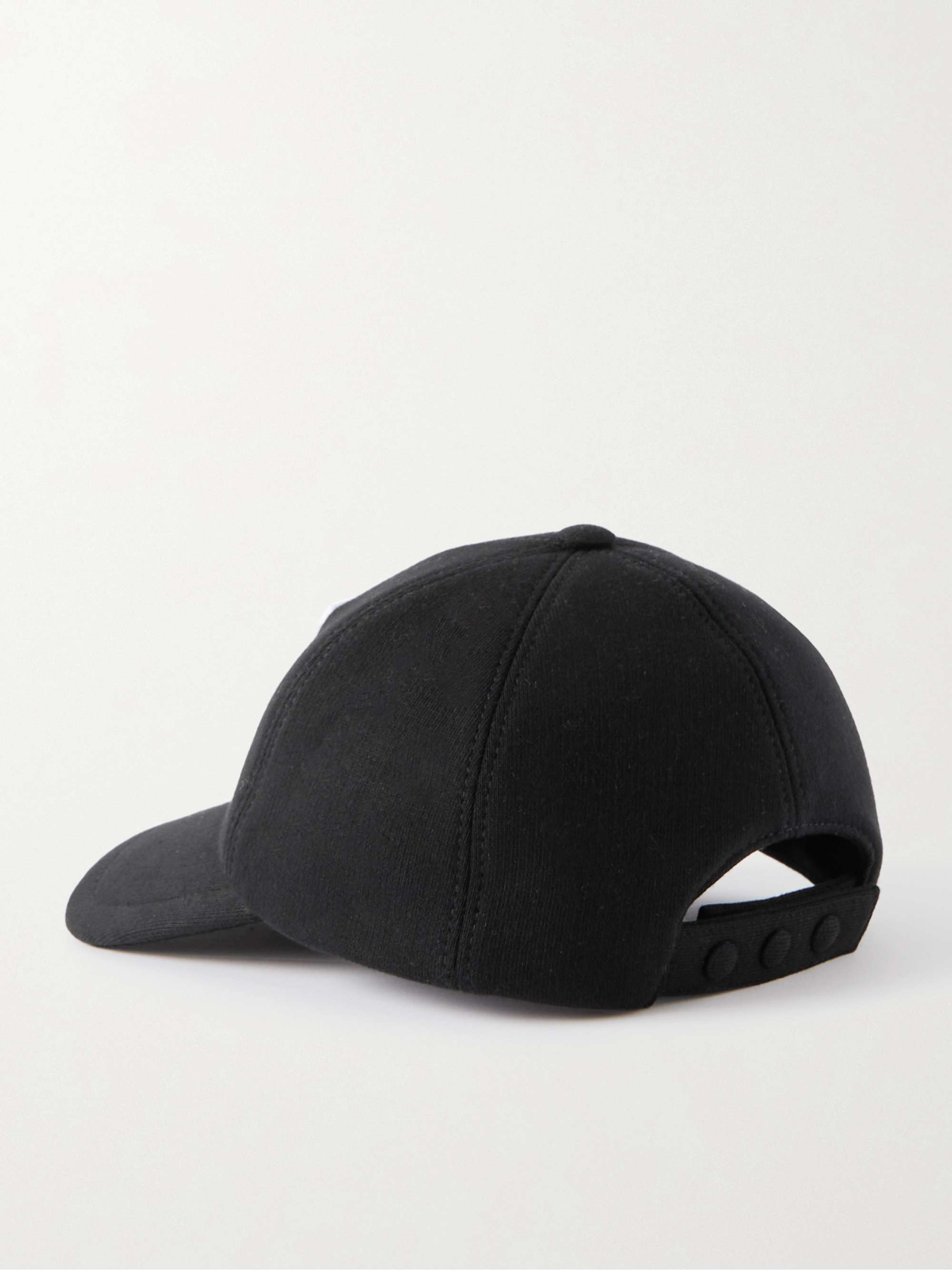 Black Embroidered cotton-twill baseball cap | BURBERRY | NET-A-PORTER