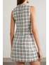 ALICE + OLIVIA Clyde crystal-embellished checked tweed mini dress | NET ...
