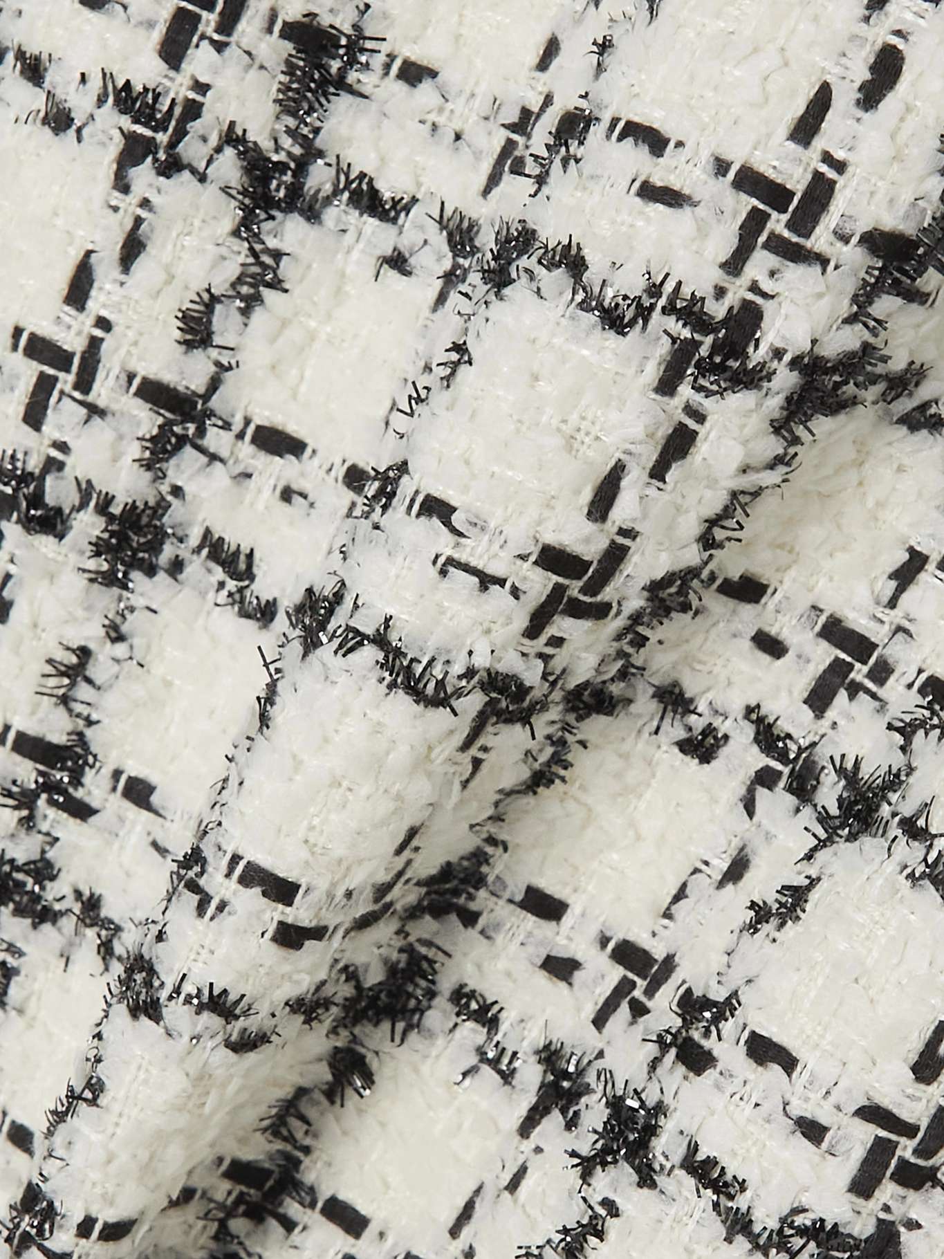 ALICE + OLIVIA Clyde crystal-embellished checked tweed mini dress | NET ...