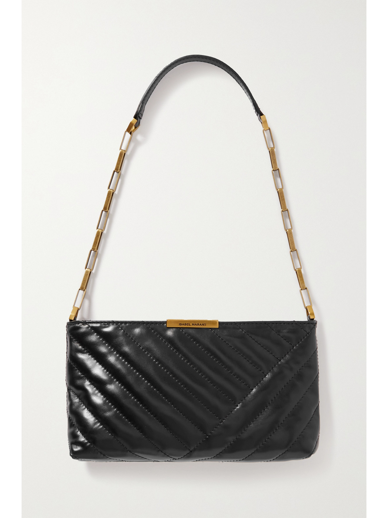 Isabel Marant Baguette Merine Quilted Leather Shoulder Bag In Black ...